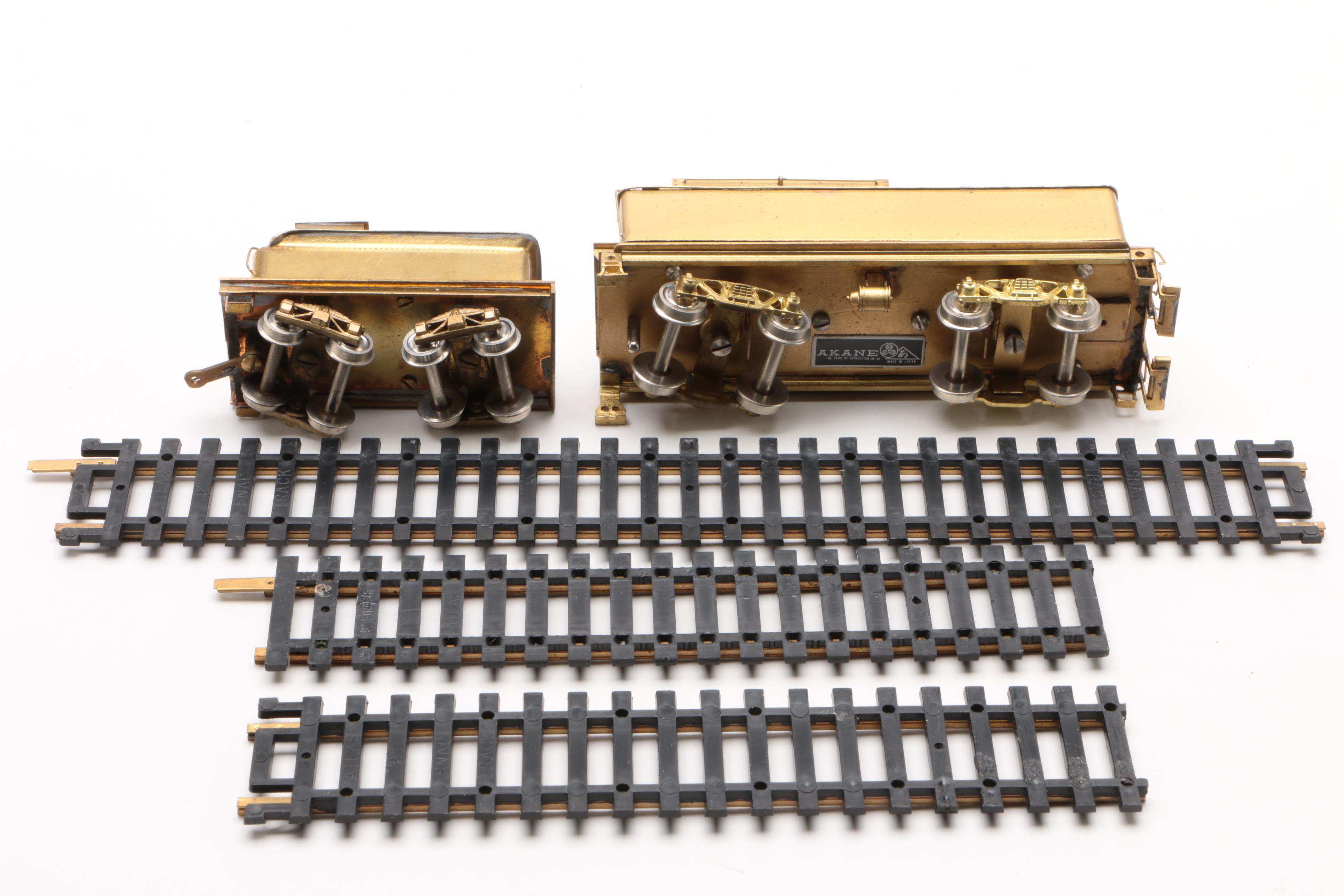 Japanese HO Scale Brass Train Locomotives and Coal Cars, Mid-Century | EBTH