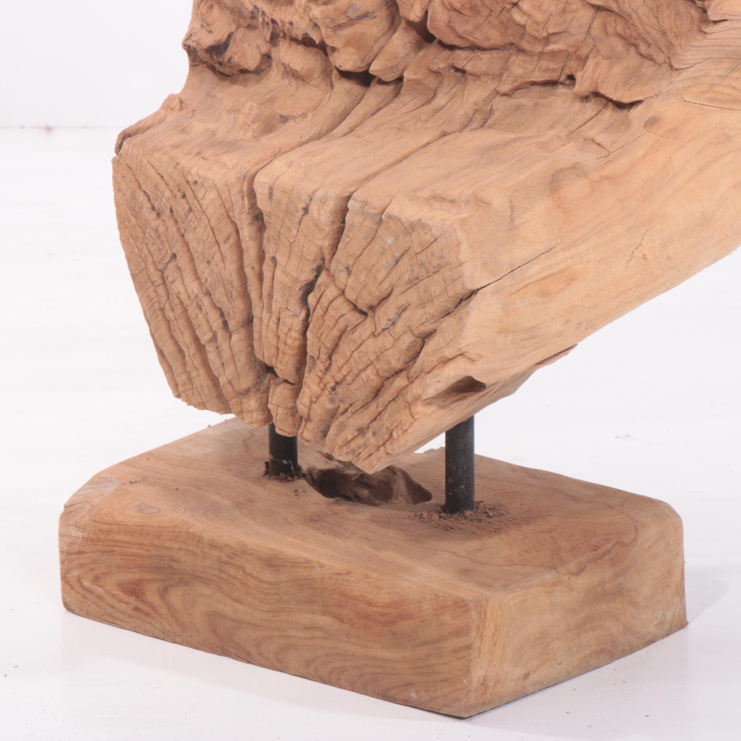 Indonesian Teak Root Slab on Base | EBTH