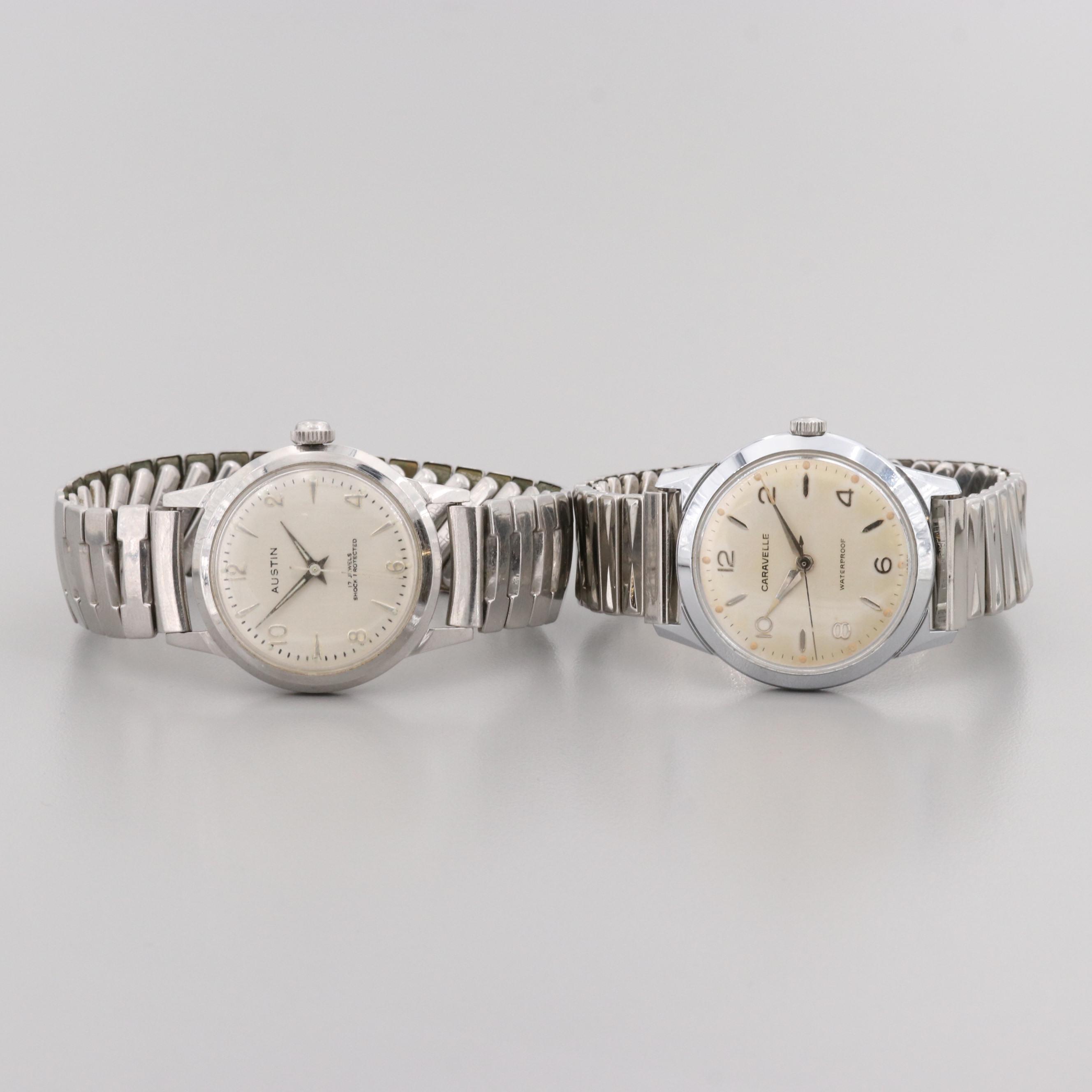 Vintage Austin and Caravelle Stem Wind Wristwatches | EBTH