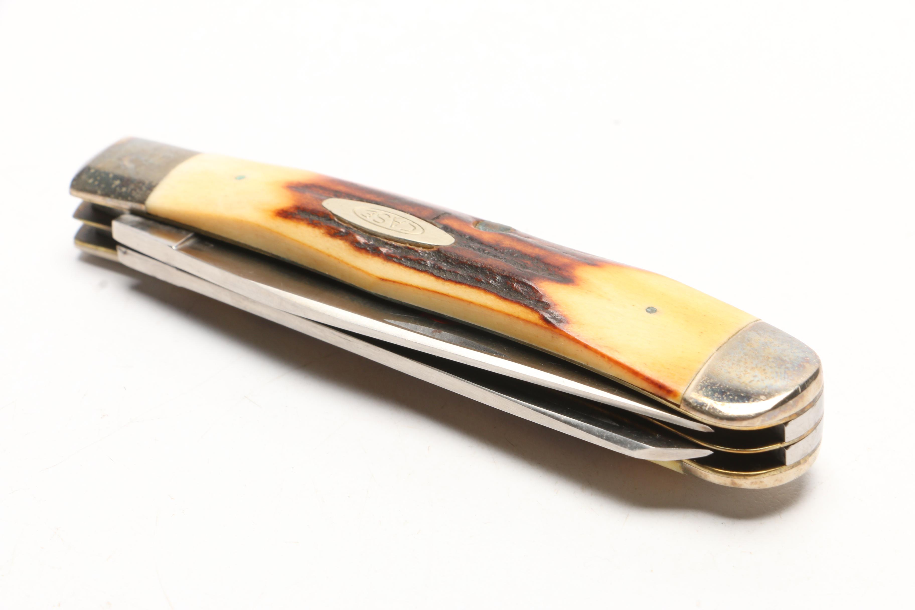 Case Dual Blade Bone Handle Hunting Knife | EBTH