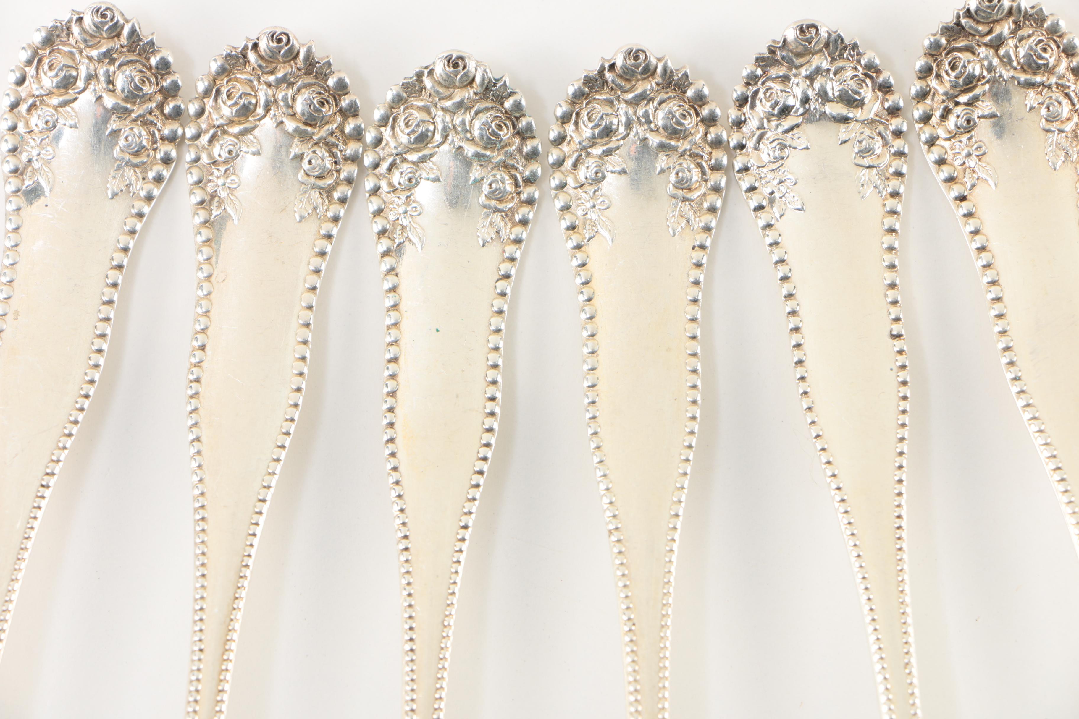 Gorham Sterling Silver "Lancaster" Ice Cream Forks, Late 19th/Early ...