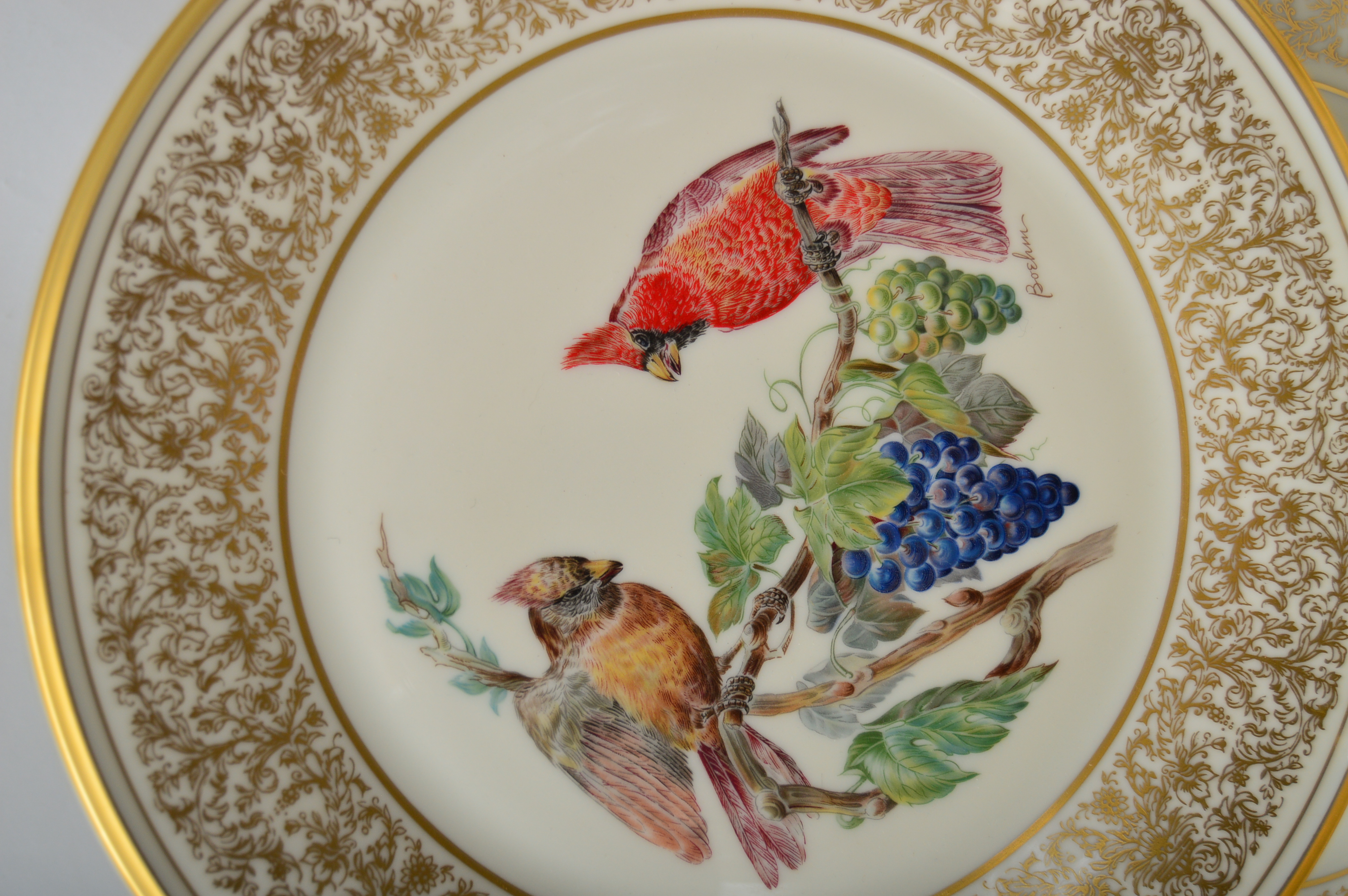 Set of Twelve Lenox Limited Edition Collectible Porcelain Bird Plates ...