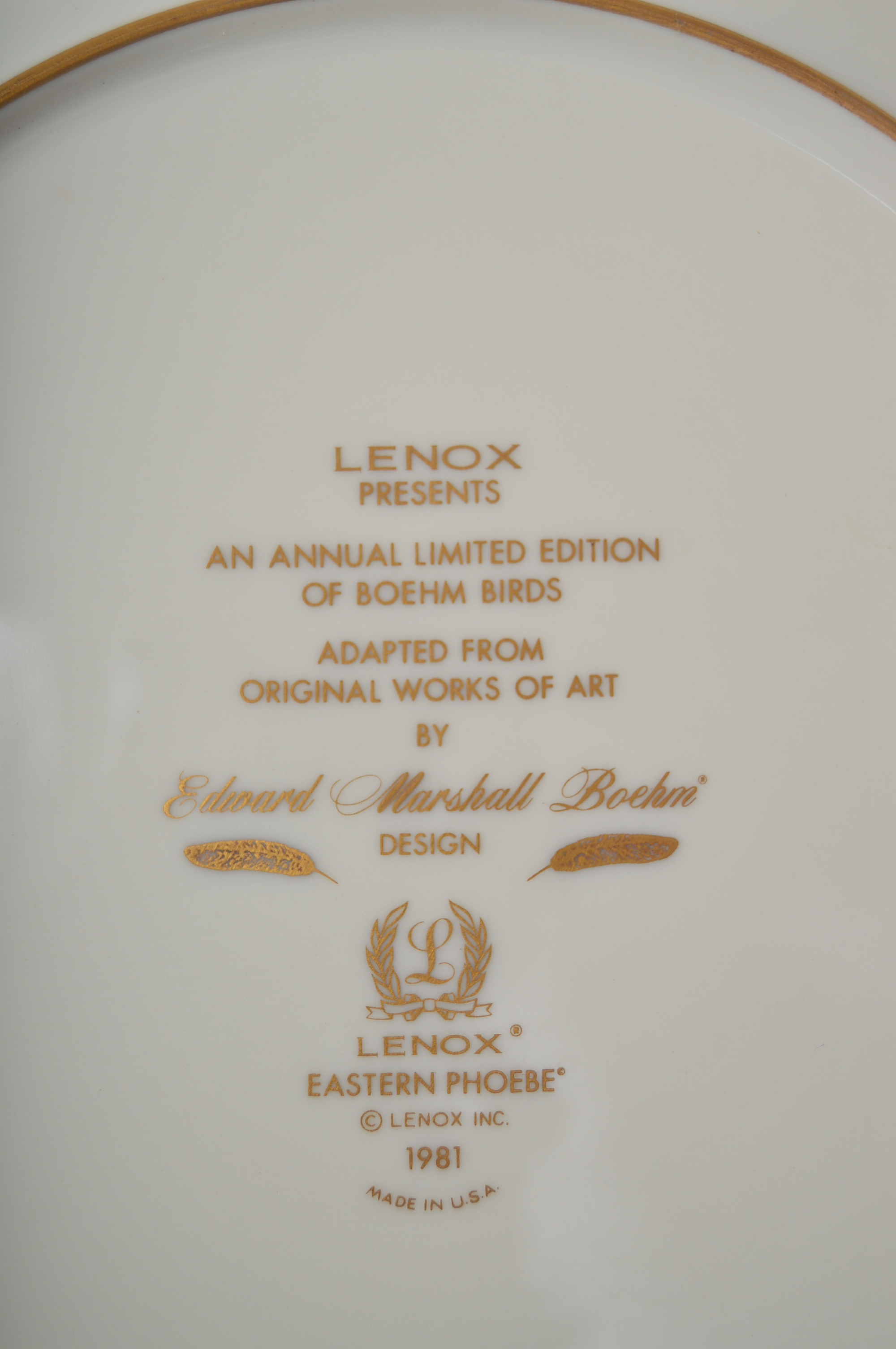 Set of Twelve Lenox Limited Edition Collectible Porcelain Bird Plates ...