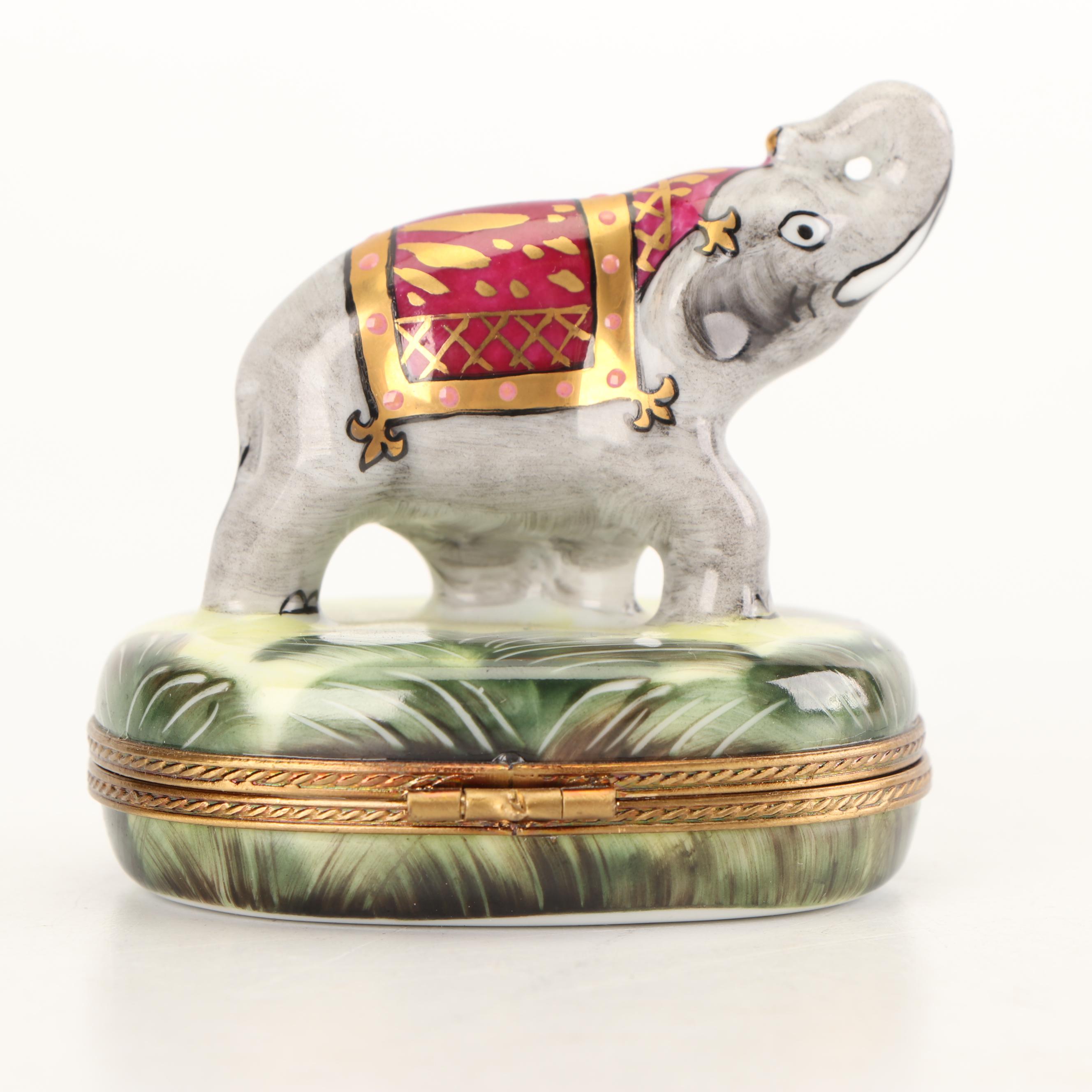 Limoges, France Hand Painted Porcelain Pill Box | EBTH