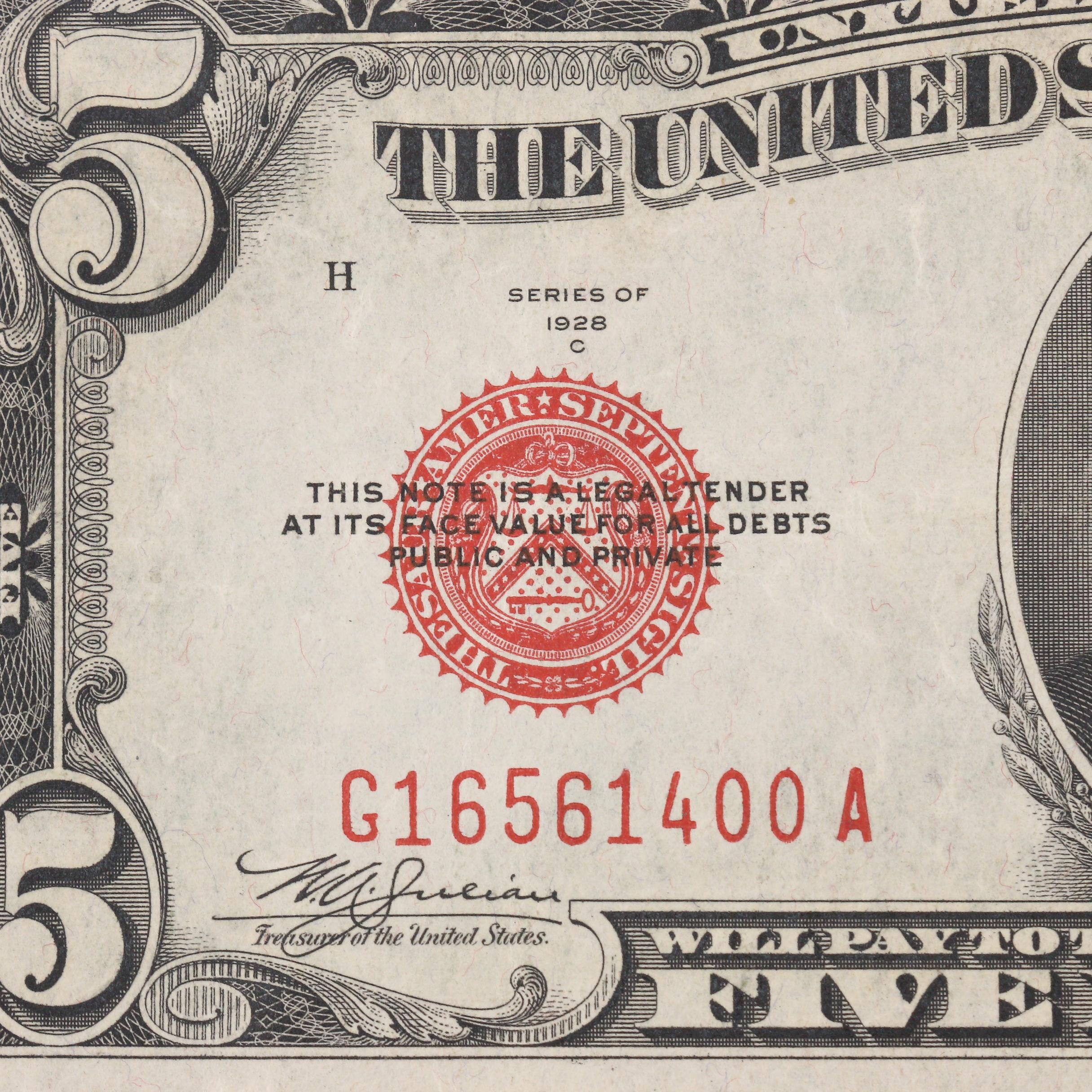 1928-C U.S. $5 Legal Tender Note | EBTH