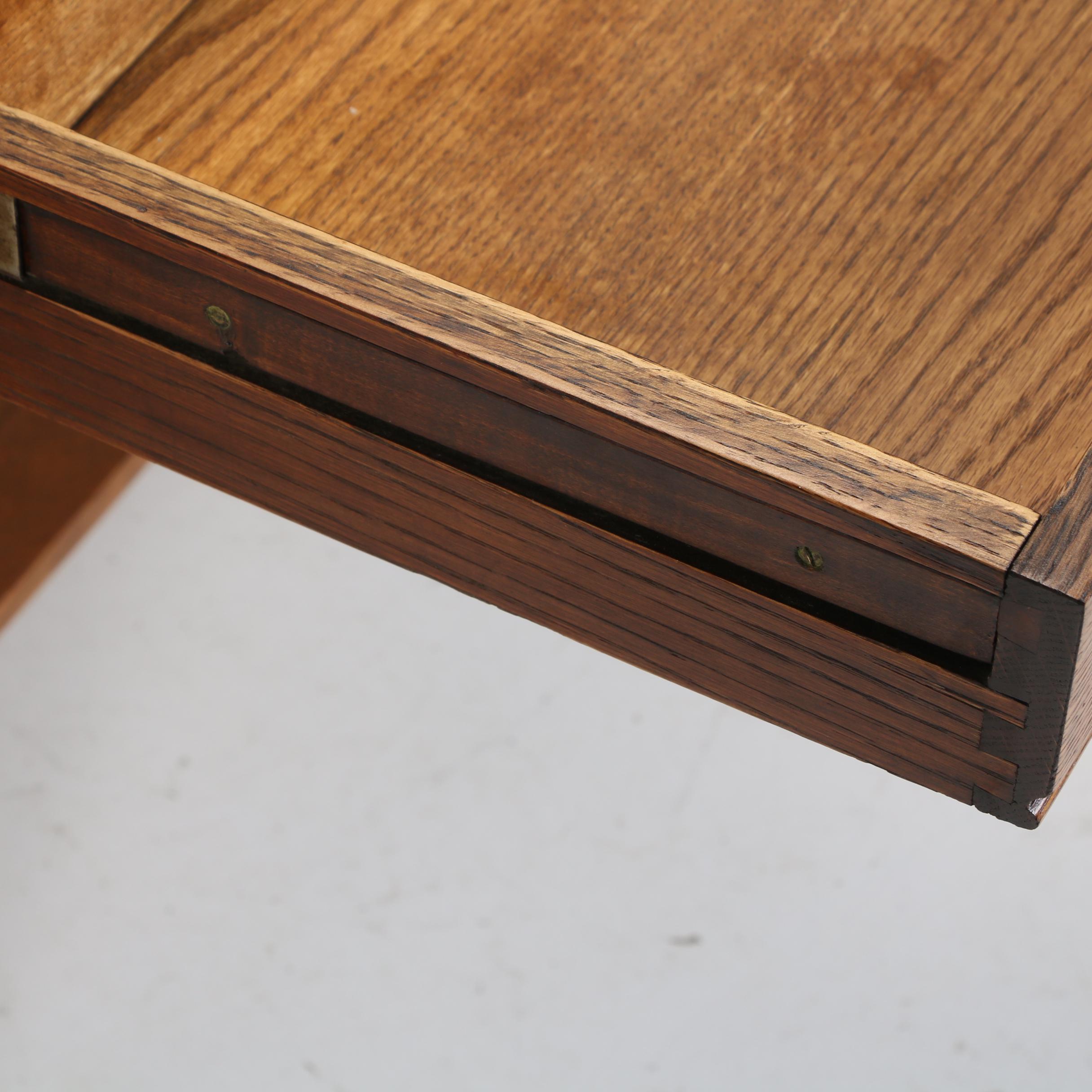 Oak "Cadillac Desk-Table" by Cadillac Cabinet Co. of Detroit, Early ...