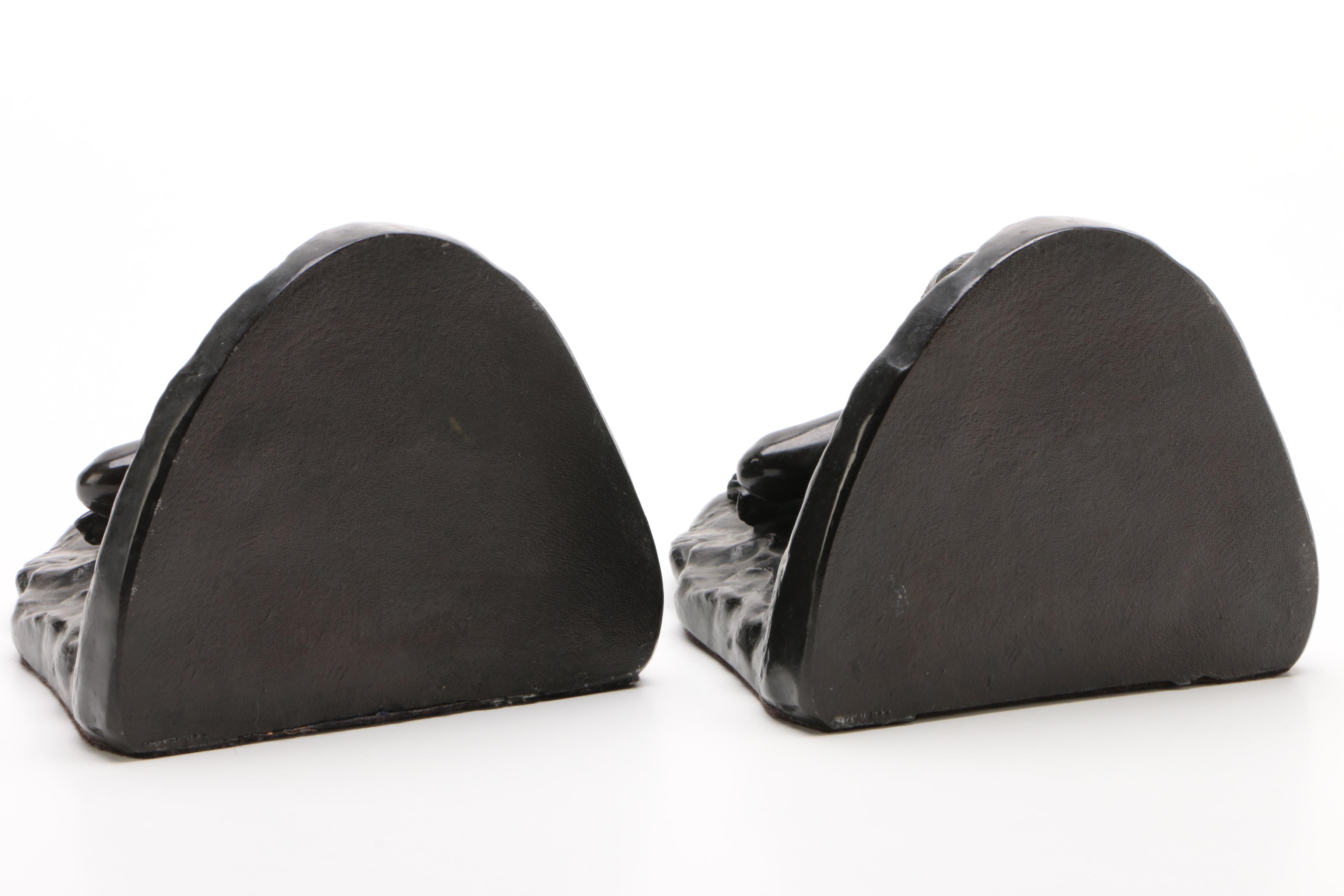 Ronson Bronze Clad "Sleeping Beauty" Bookends, 1920s, Designed by Louis ...