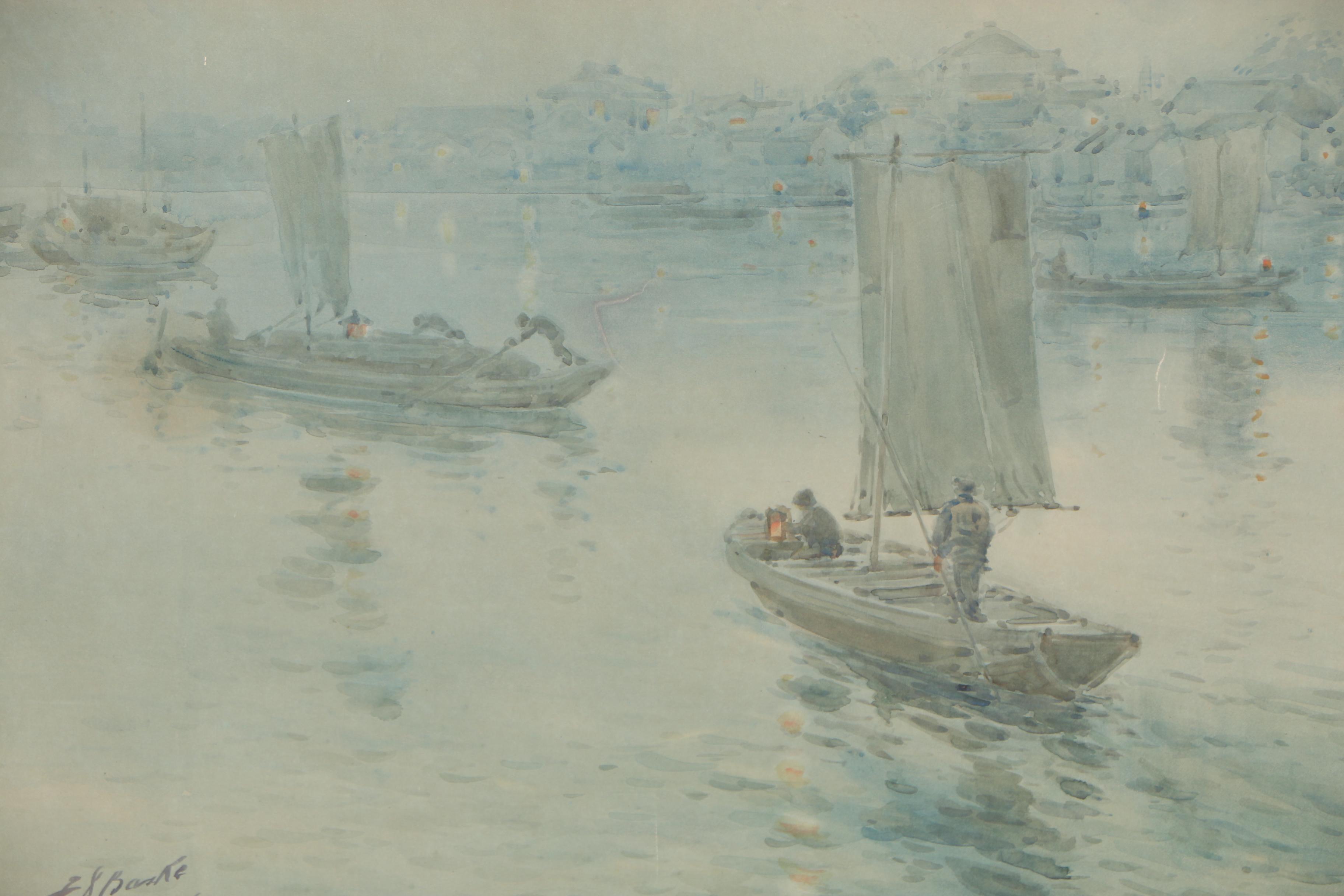 Yamada Baske Tokyo Watercolor Painting, 1911 | EBTH
