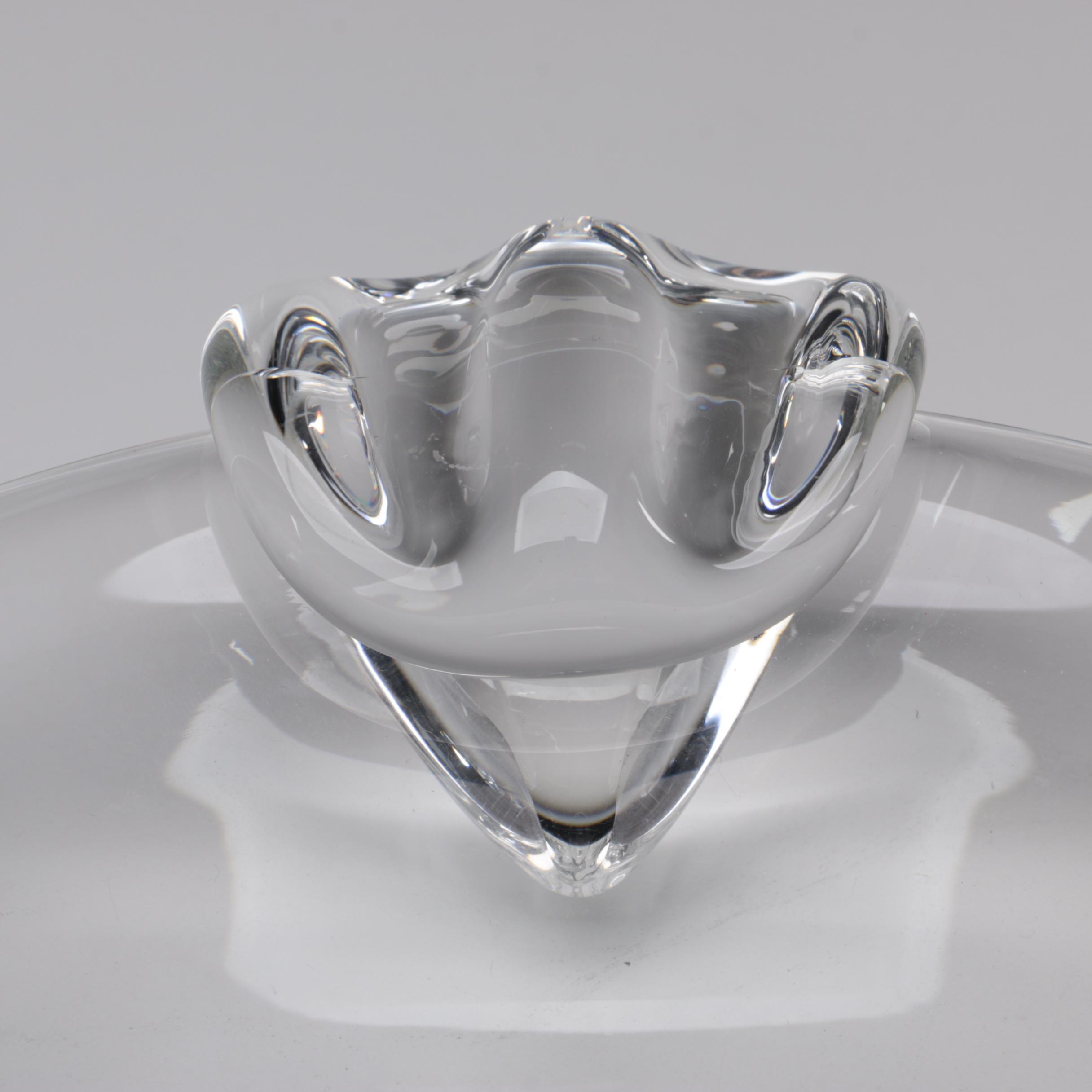 Steuben Art Glass Ashtrays featuring Ashtray with Sloping Bowl by David ...