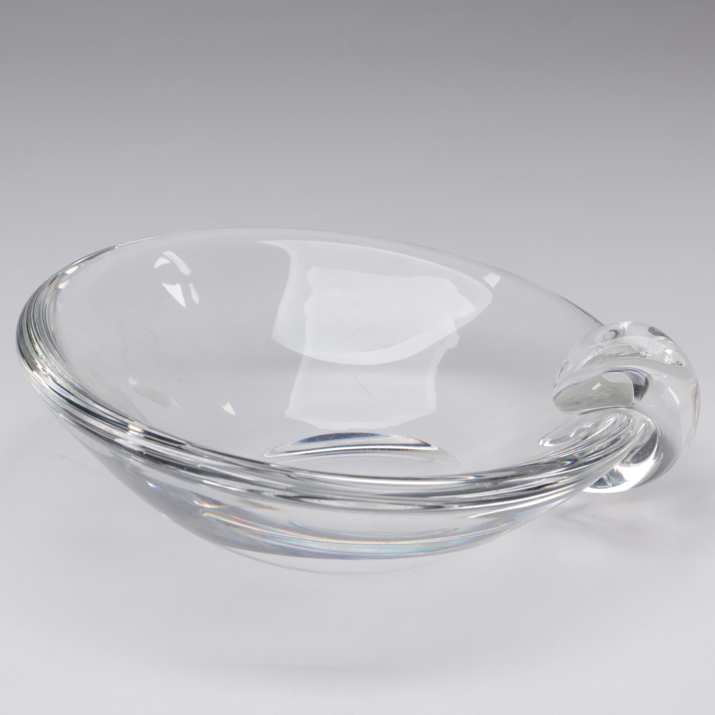 Steuben Art Glass Ashtrays with Sloping Bowl Designed by David Hills ...
