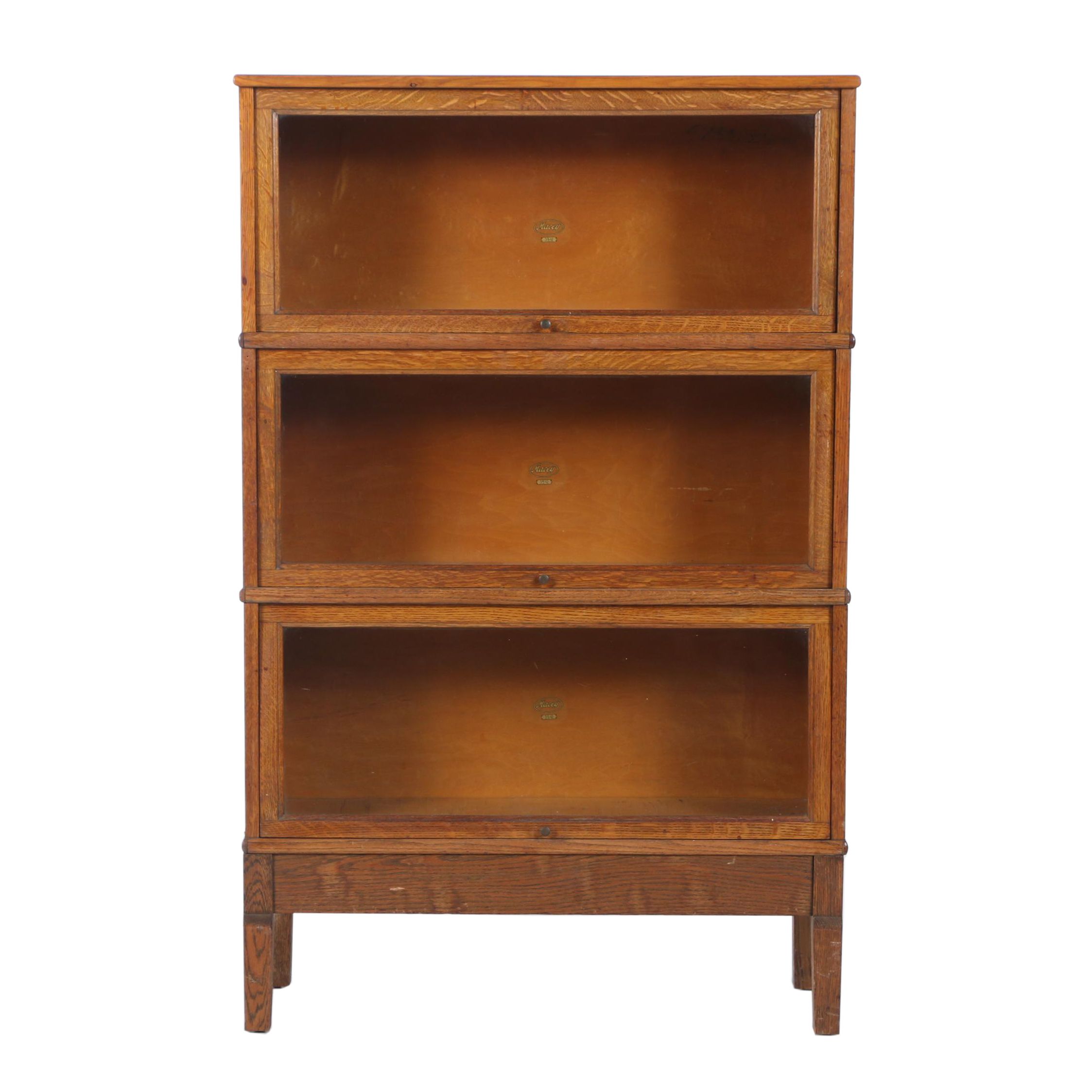 Oak Three-Section Stacking Bookcase by Macey, Early 20th Century | EBTH