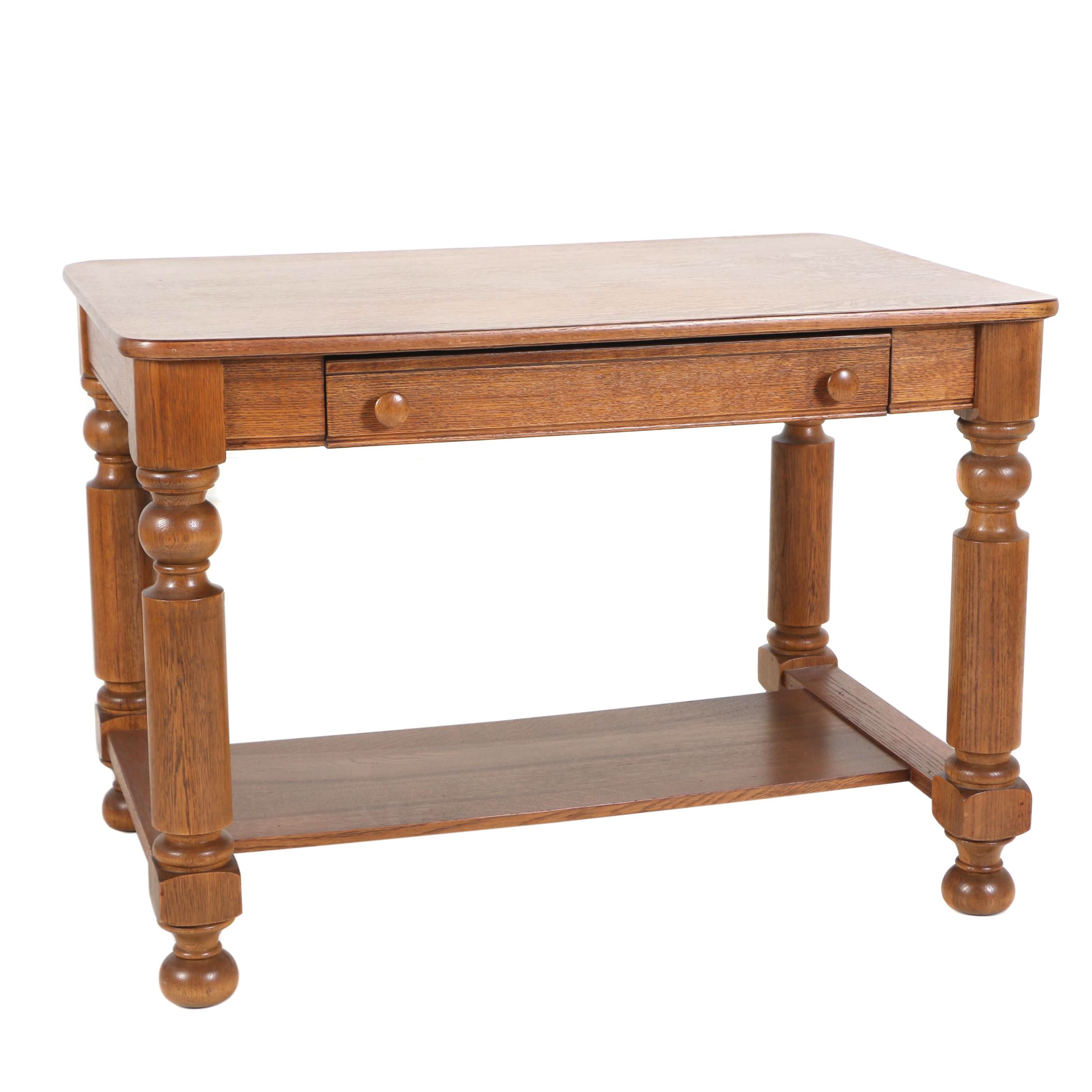 Oak "Cadillac Desk-Table" by Cadillac Cabinet Co. of Detroit, Early ...