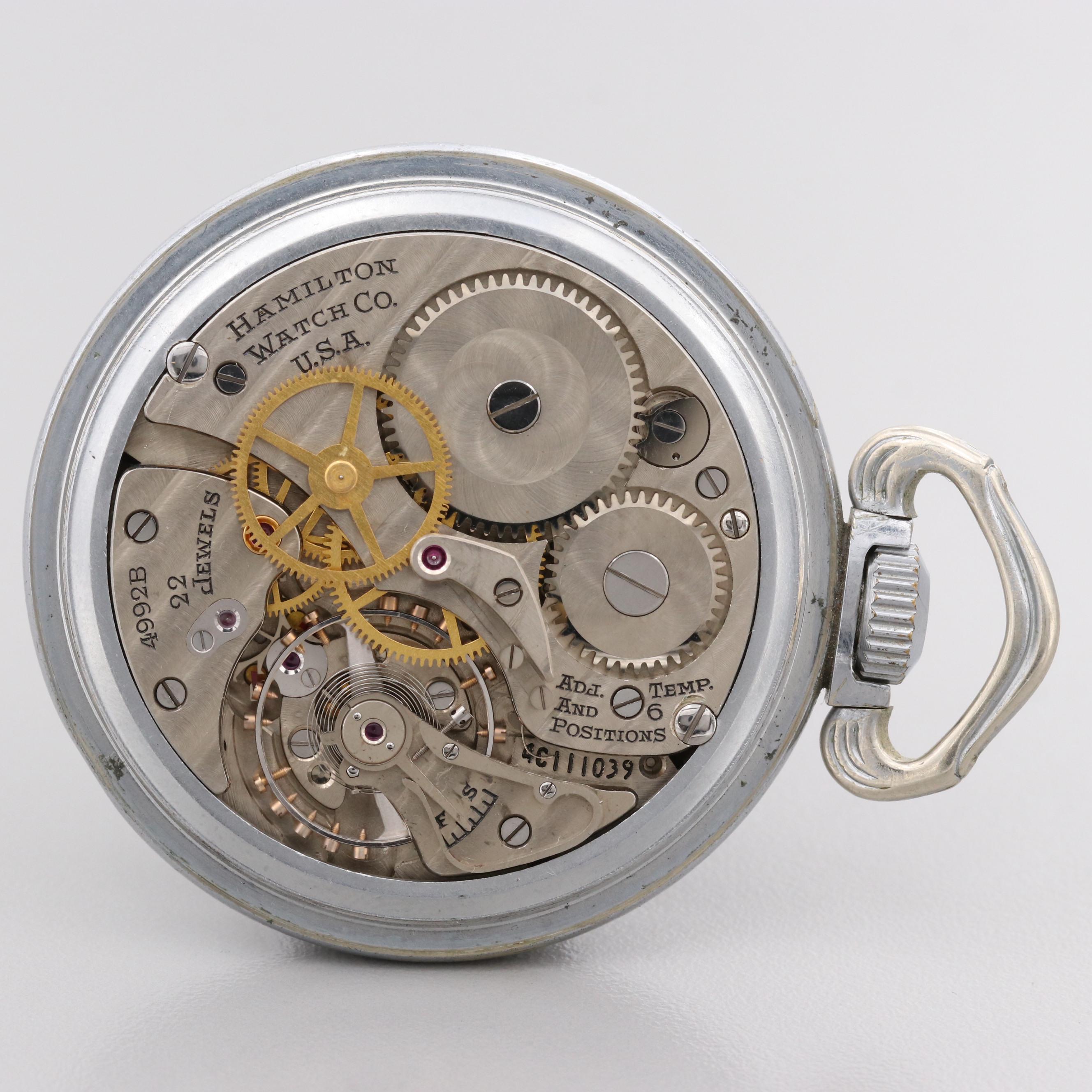 Hamilton WWII G.C.T. 24 Hour Military Pocket Watch, 1944 | EBTH