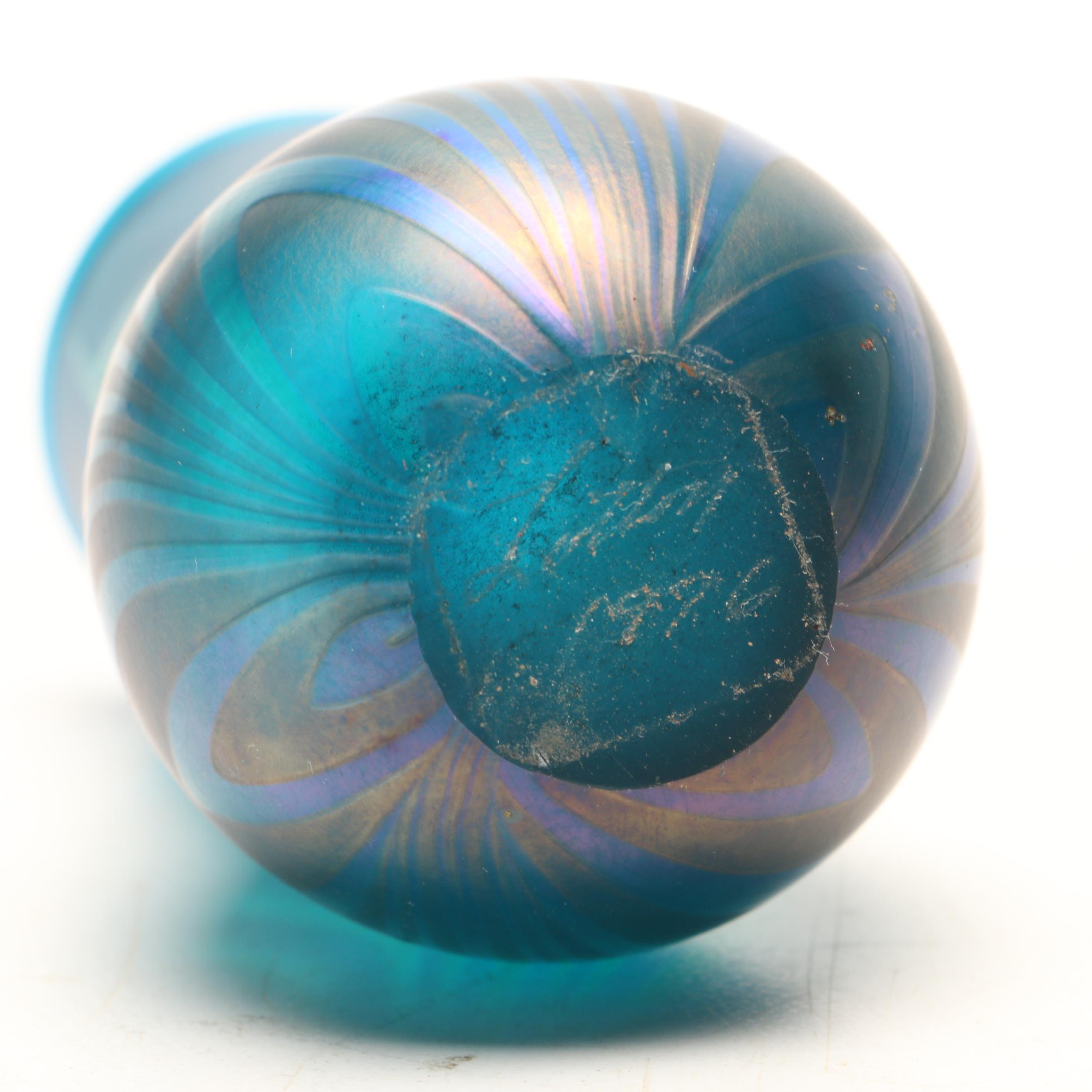 Charles Lotton Art Glass Vases, dated 1976 | EBTH