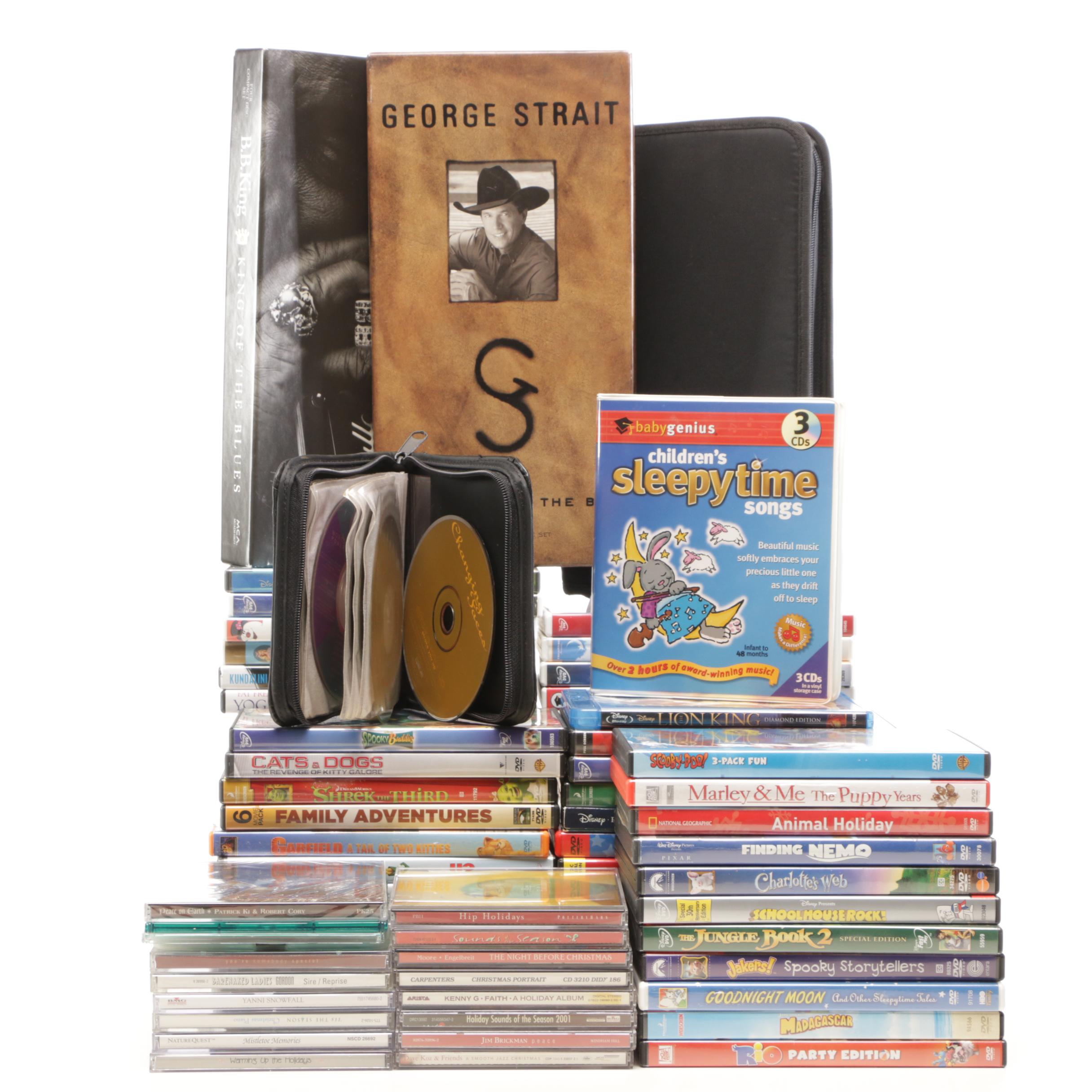 CD and DVD Collection Including Holiday, Jazz, Disney Movies and More ...