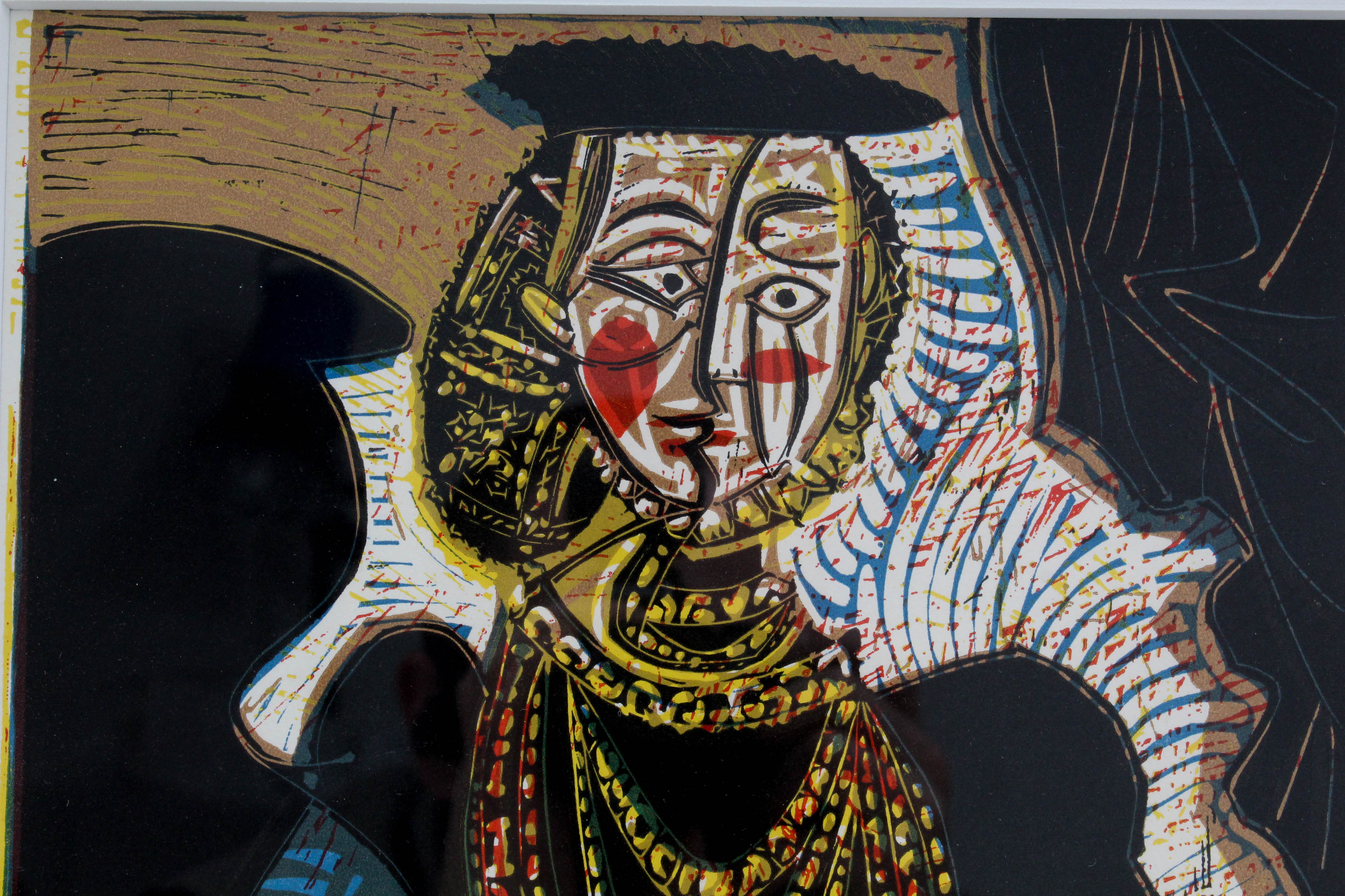 Pablo Picasso Linoleum Cut "Portrait of a Lady, After Lucas Cranach the ...