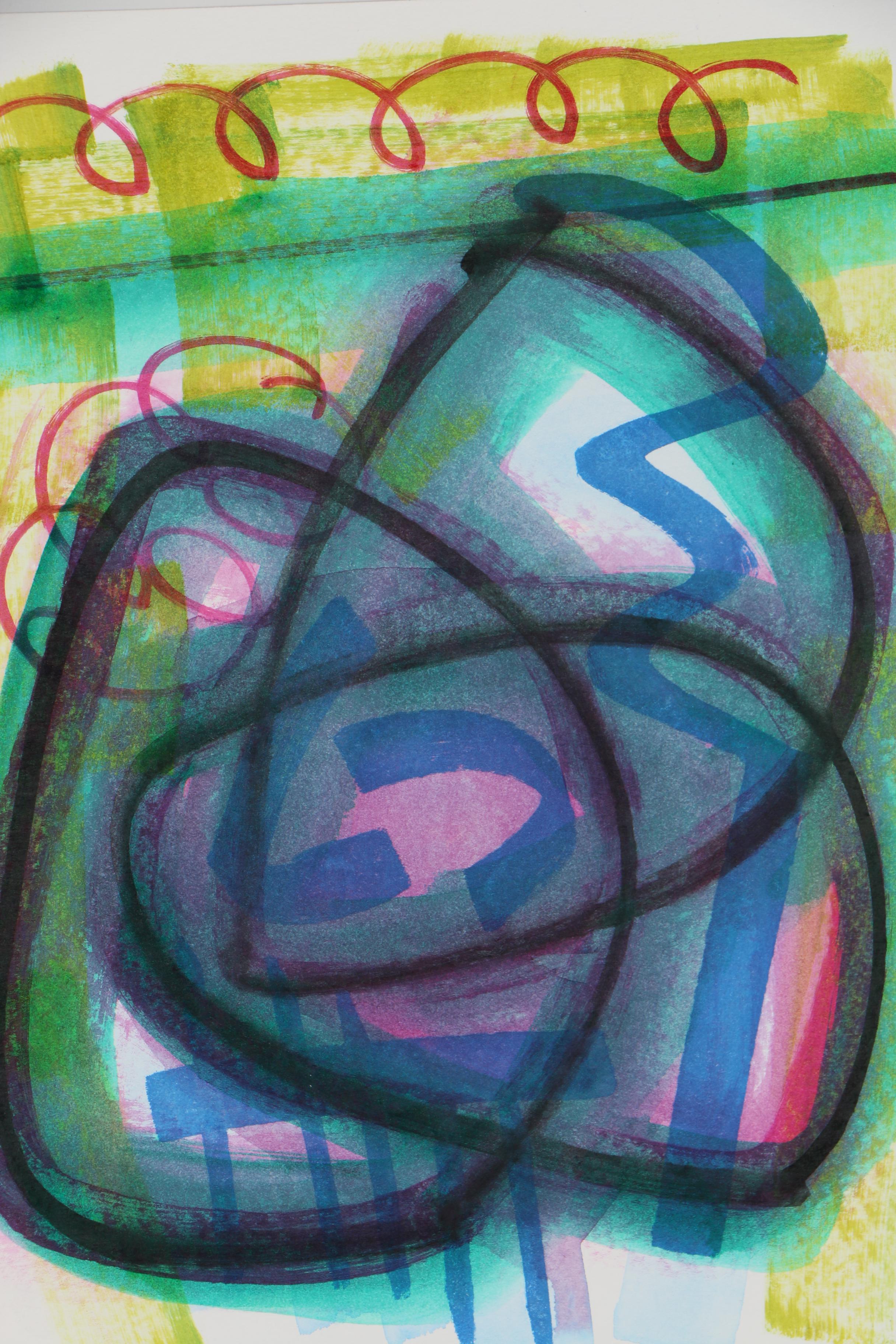 Merle Rosen Abstract Mixed Media Paintings | EBTH