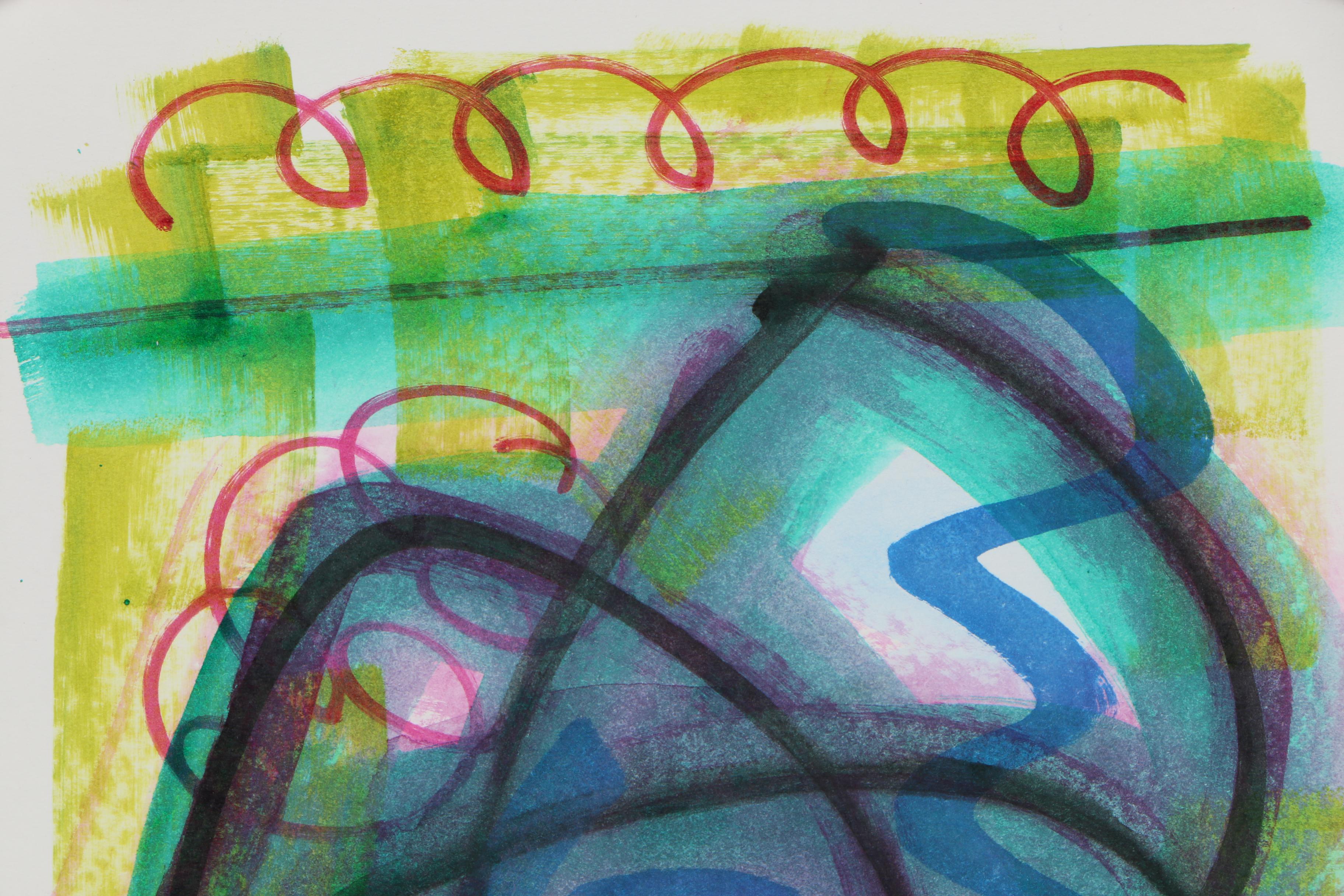 Merle Rosen Abstract Mixed Media Paintings | EBTH