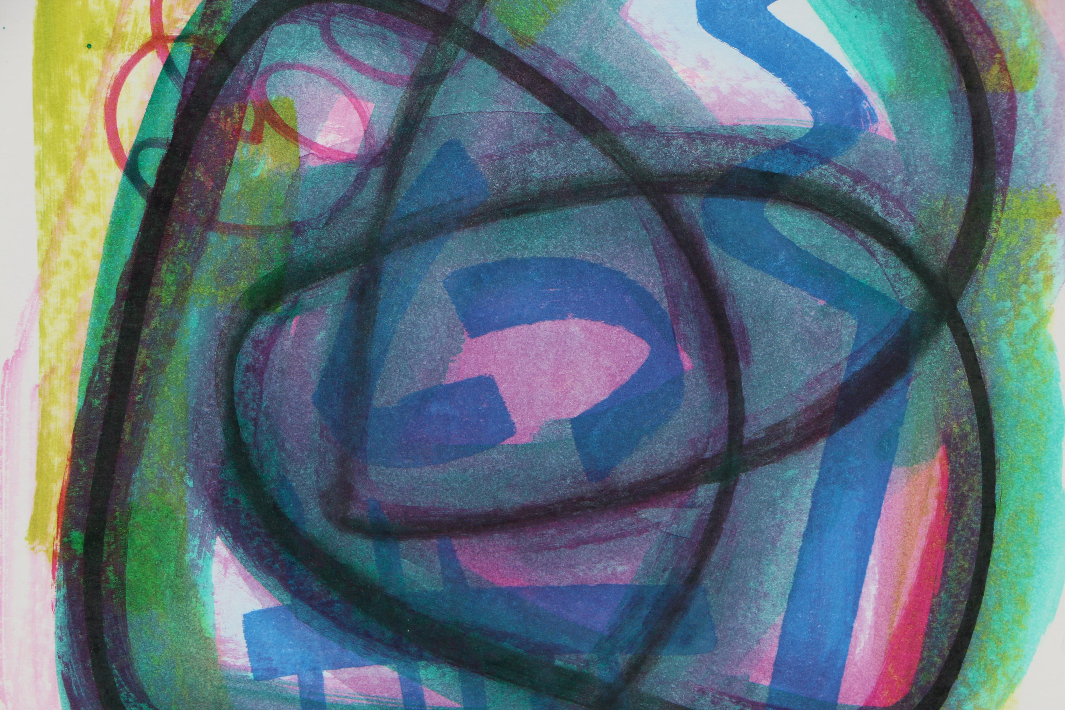 Merle Rosen Abstract Mixed Media Paintings | EBTH