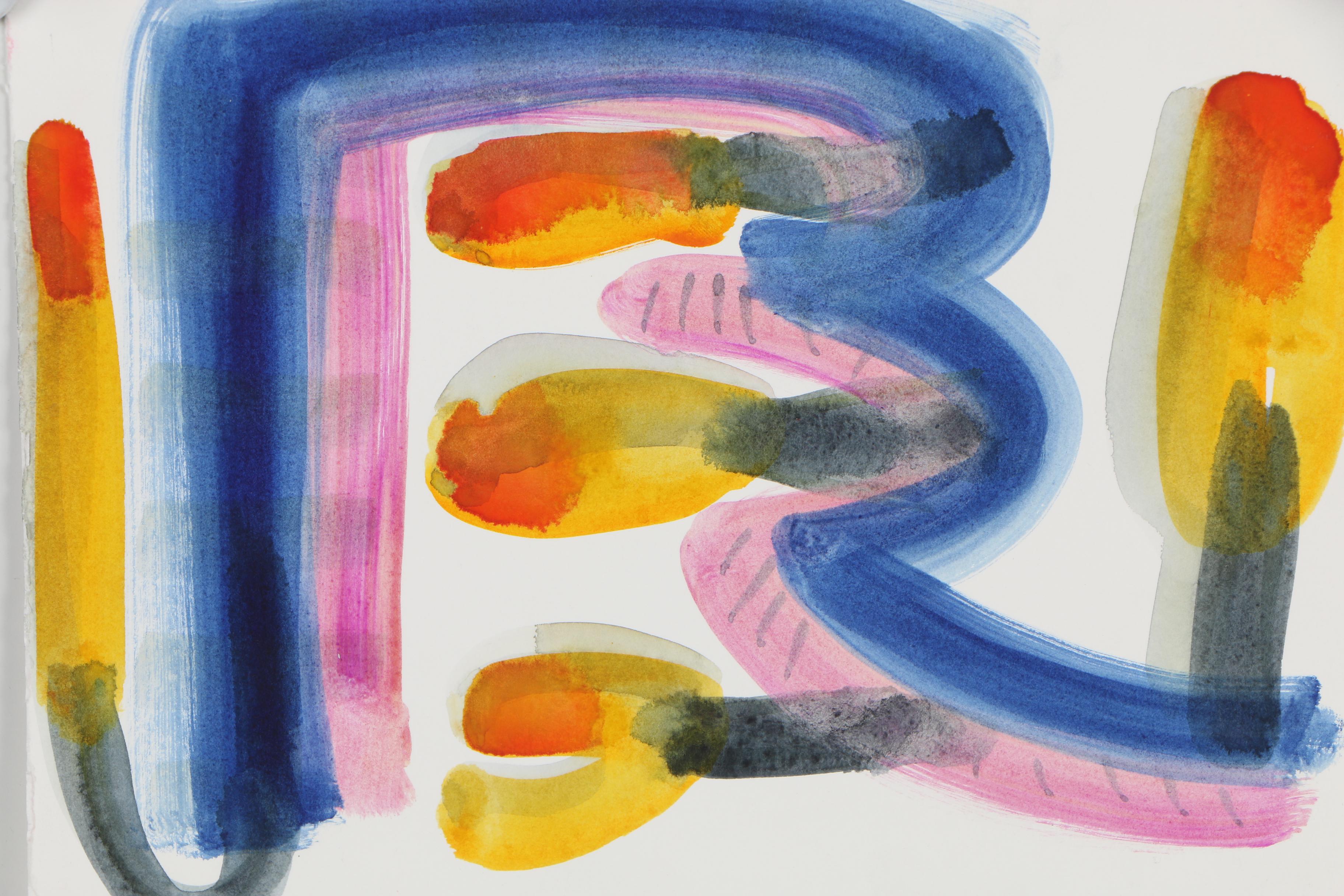 Merle Rosen Abstract Mixed Media Paintings | EBTH