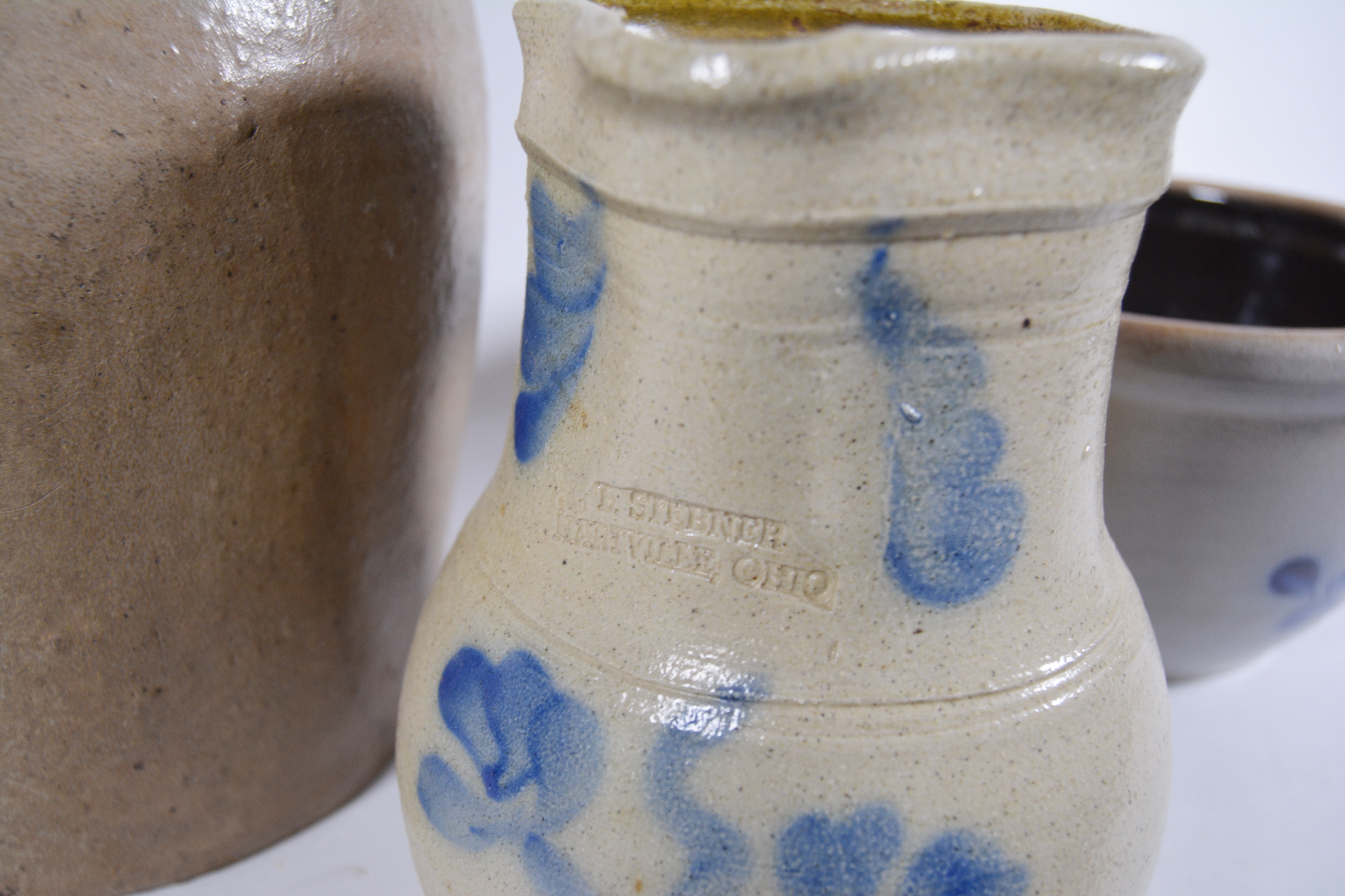 Rowe Pottery Stoneware Bowl, L. Stebner Pottery Pitcher and Stoneware ...