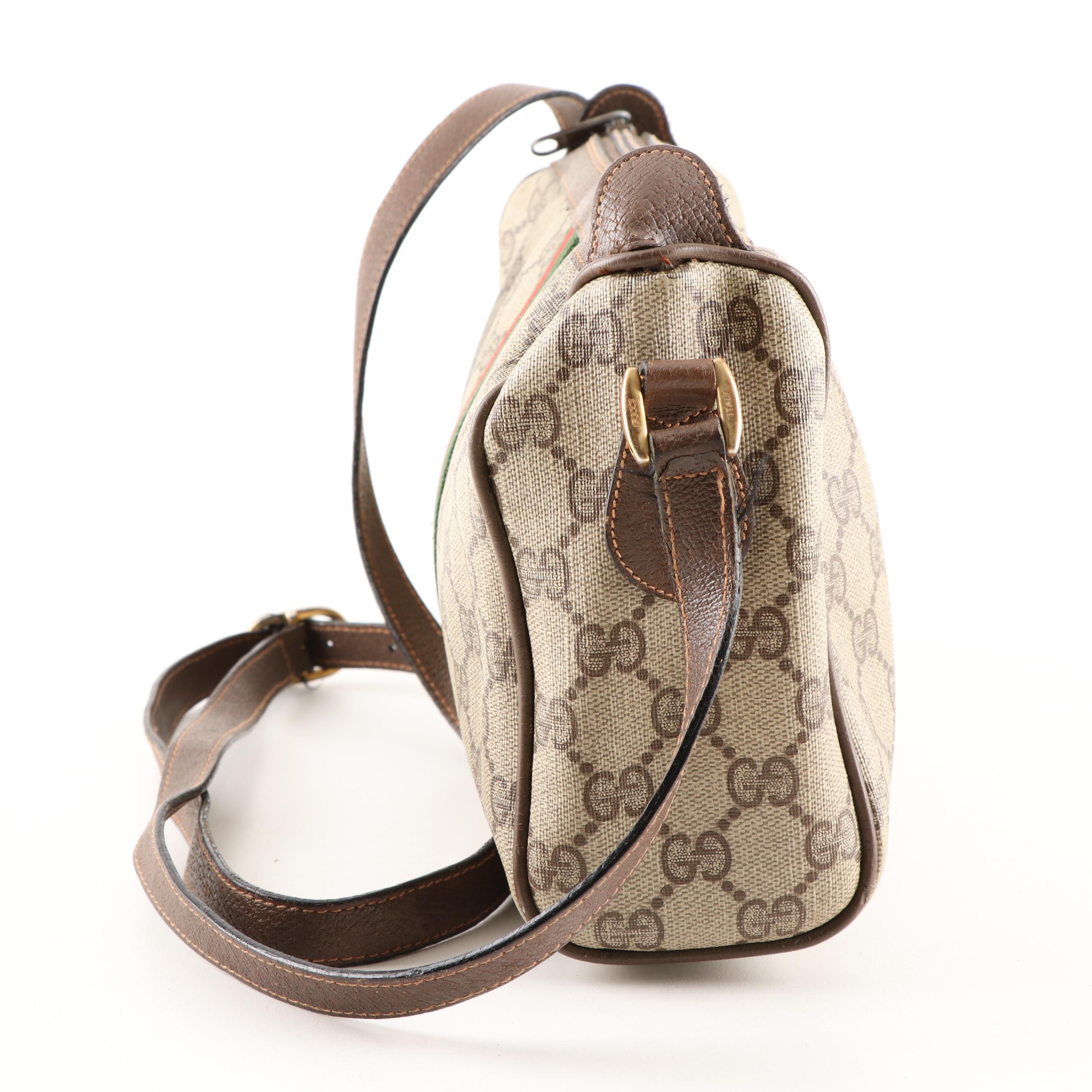 Gucci Accessory Collection Coated Canvas and Leather Web Stripe ...
