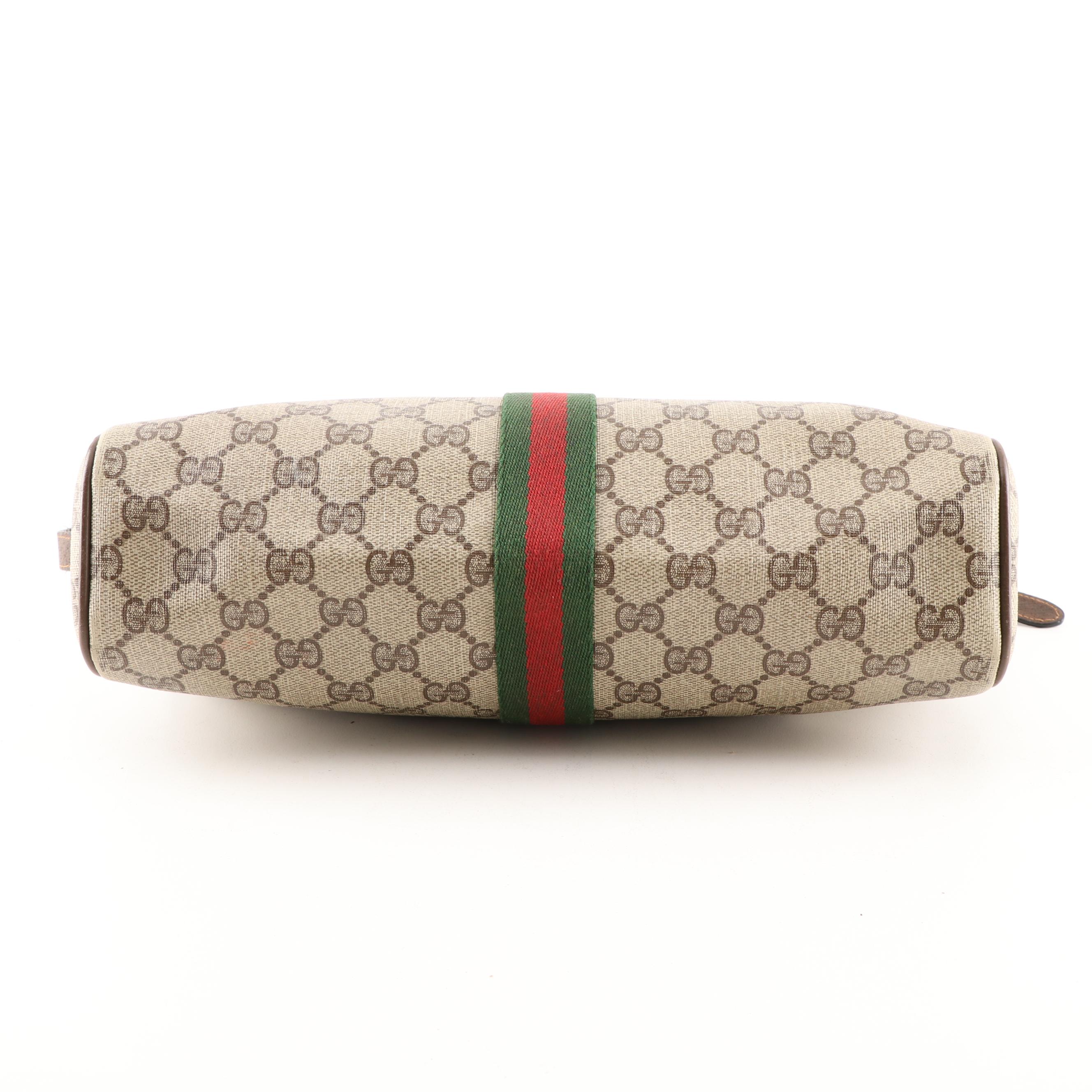 Gucci Accessory Collection Coated Canvas and Leather Web Stripe ...