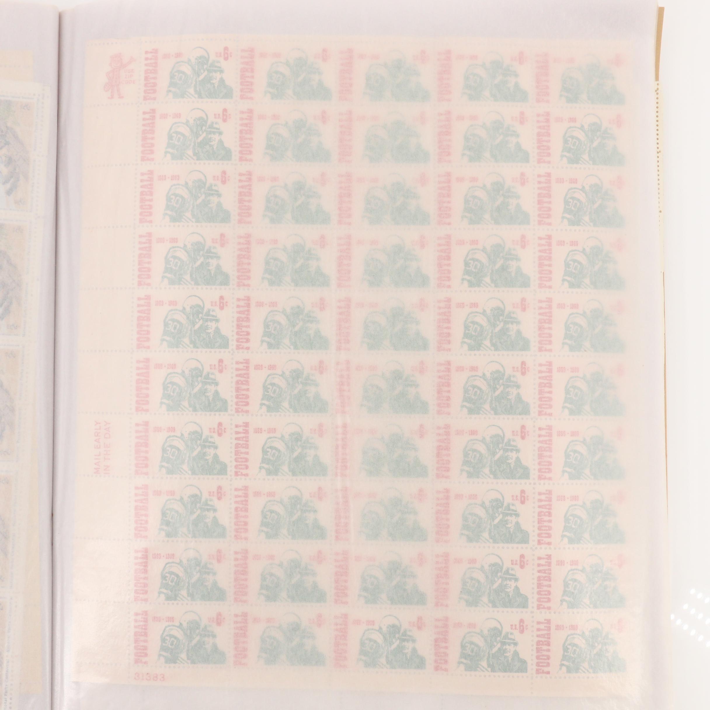 Group of Three Harco Mint Sheet Files with Sheets of U.S. Postage ...