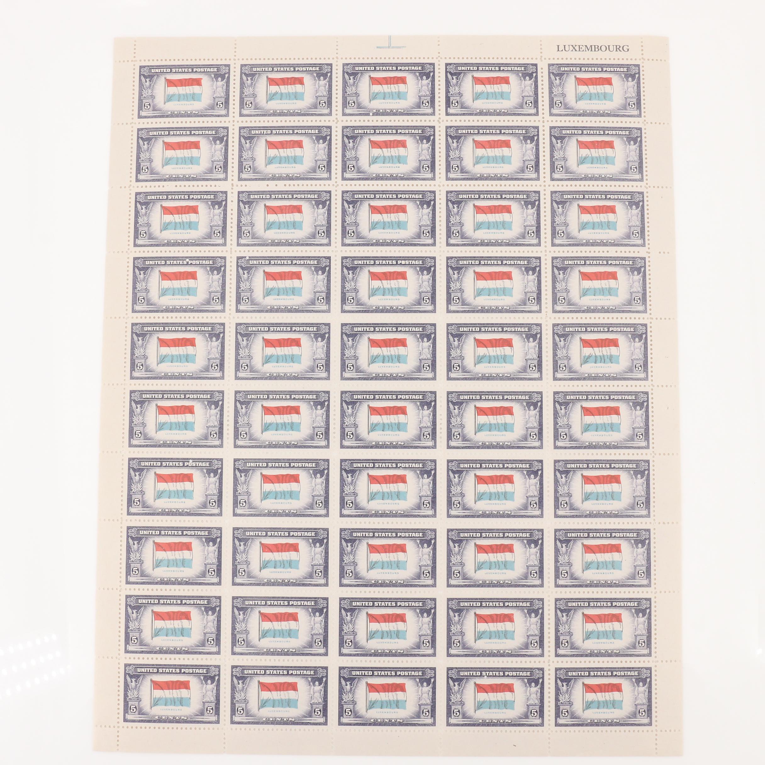 Group of Three Harco Mint Sheet Files with Sheets of U.S. Postage ...