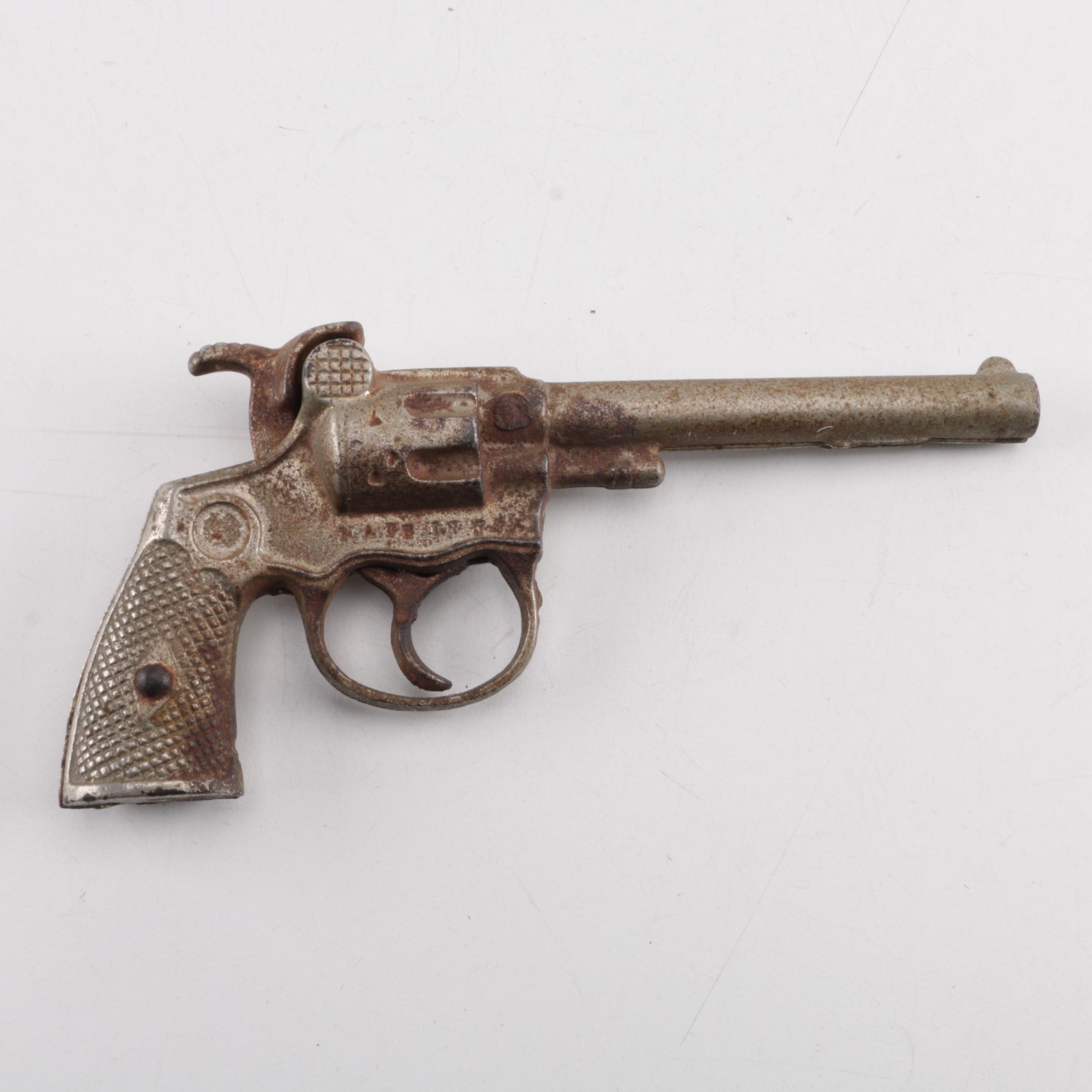 "Pluck", "Pet", "Bronco" and "Jax" Cast Iron Toy Revolvers, Mid-Century ...