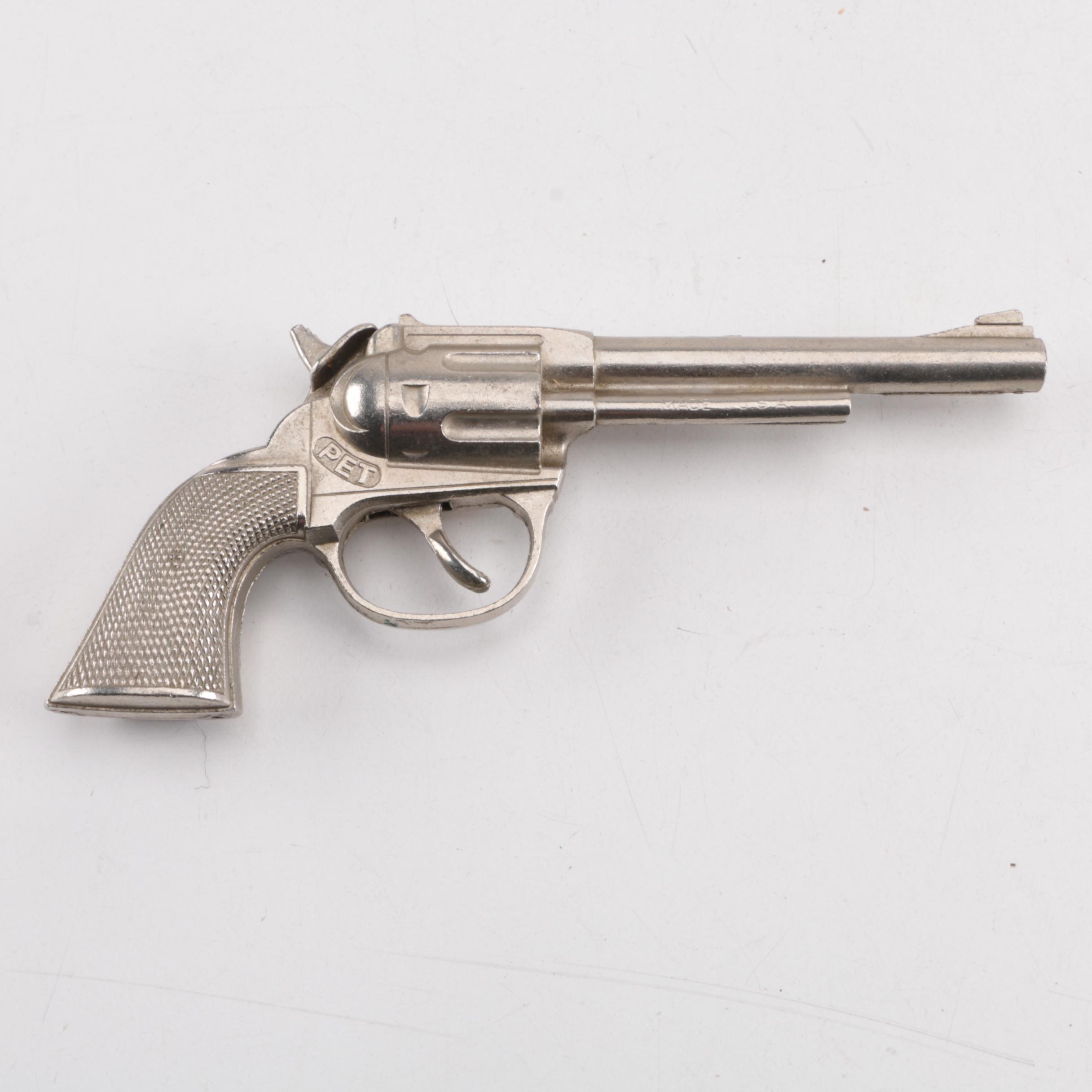 "Pluck", "Pet", "Bronco" and "Jax" Cast Iron Toy Revolvers, Mid-Century ...