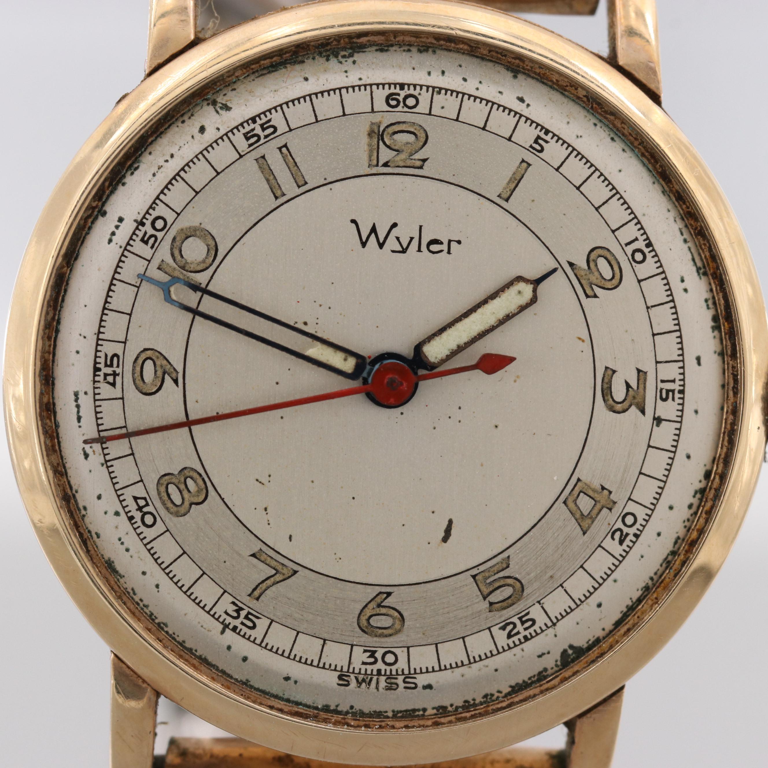 Vintage Wyler 14K Yellow Gold Swiss Wristwatch | EBTH
