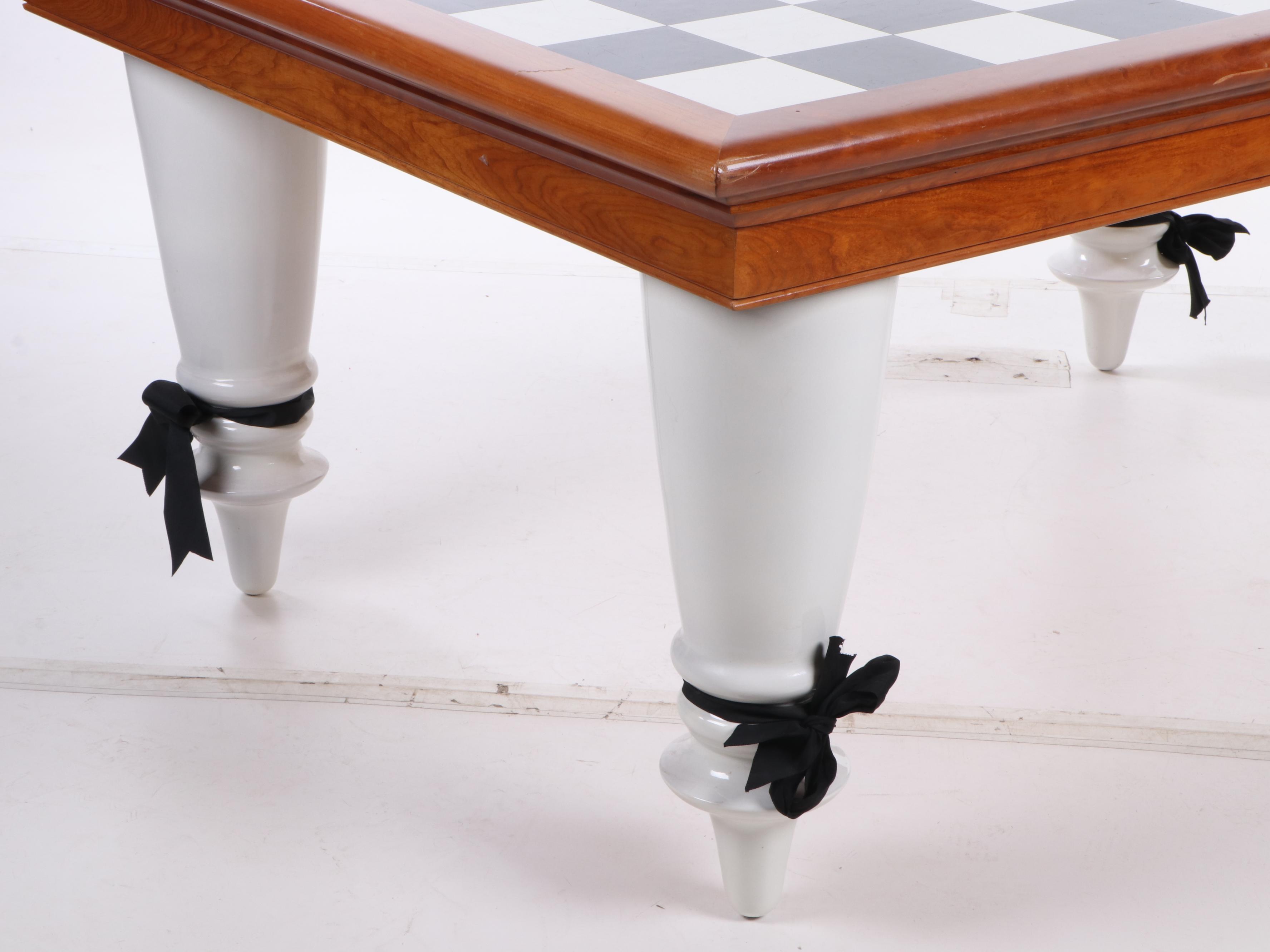 MacKenzie-Childs Checkered Dining Table, Contemporary | EBTH