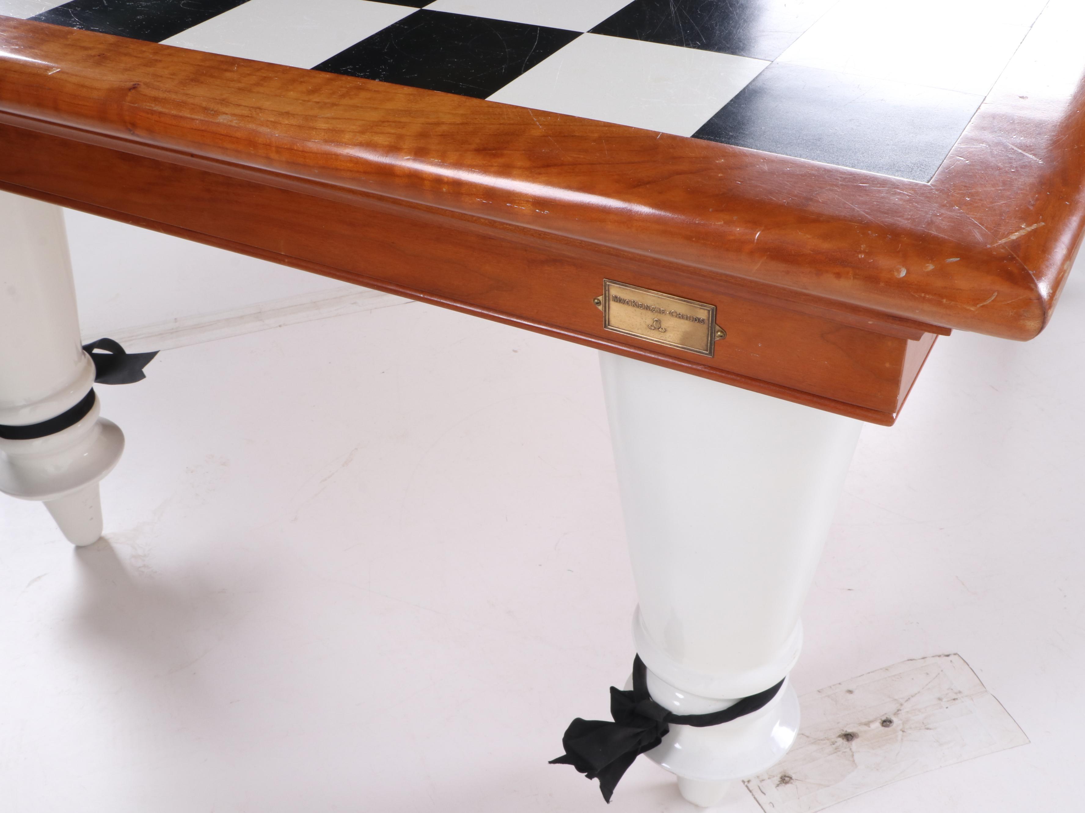 MacKenzie-Childs Checkered Dining Table, Contemporary | EBTH