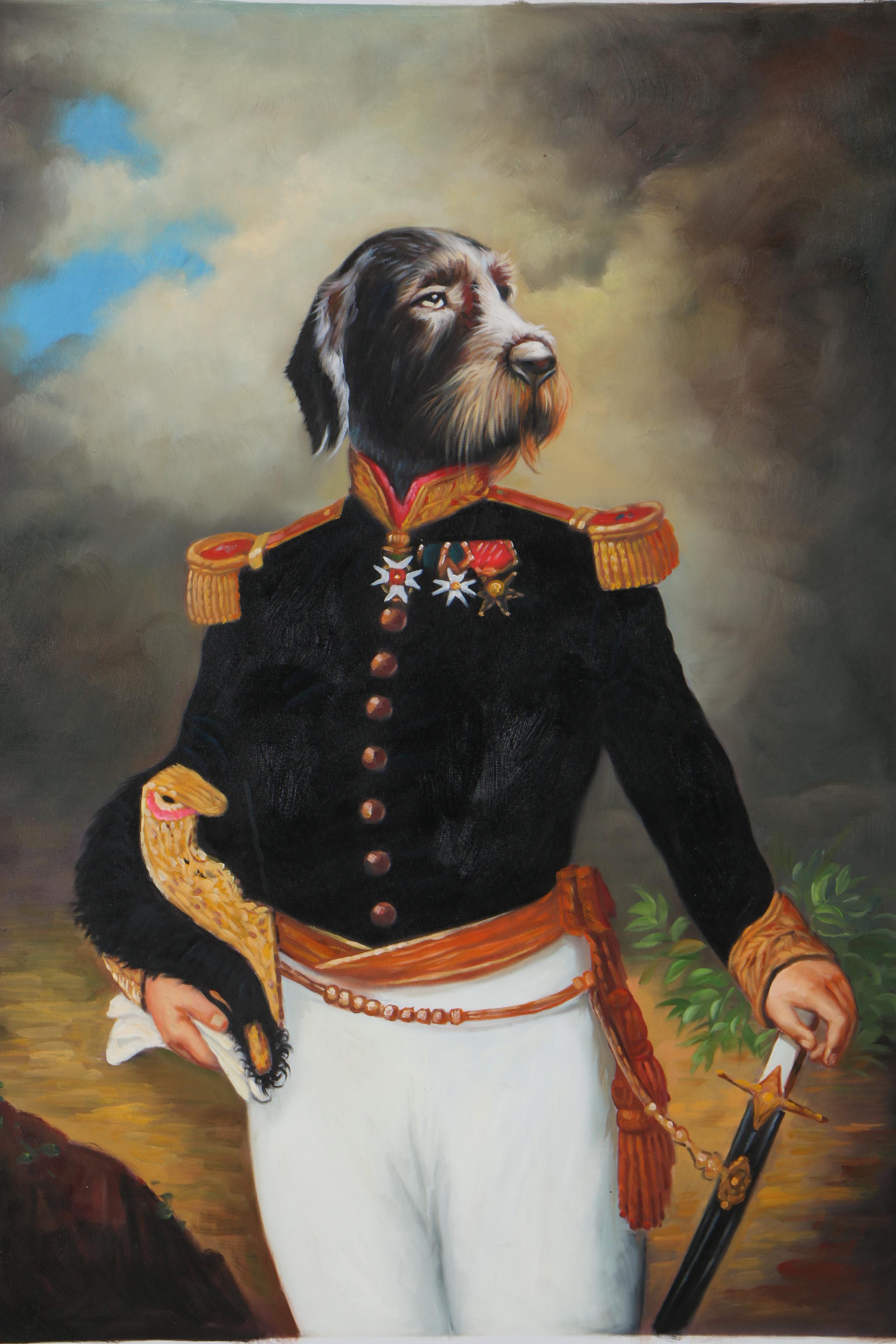 Oil Painting Portrait of Anthropomorphic Dog | EBTH