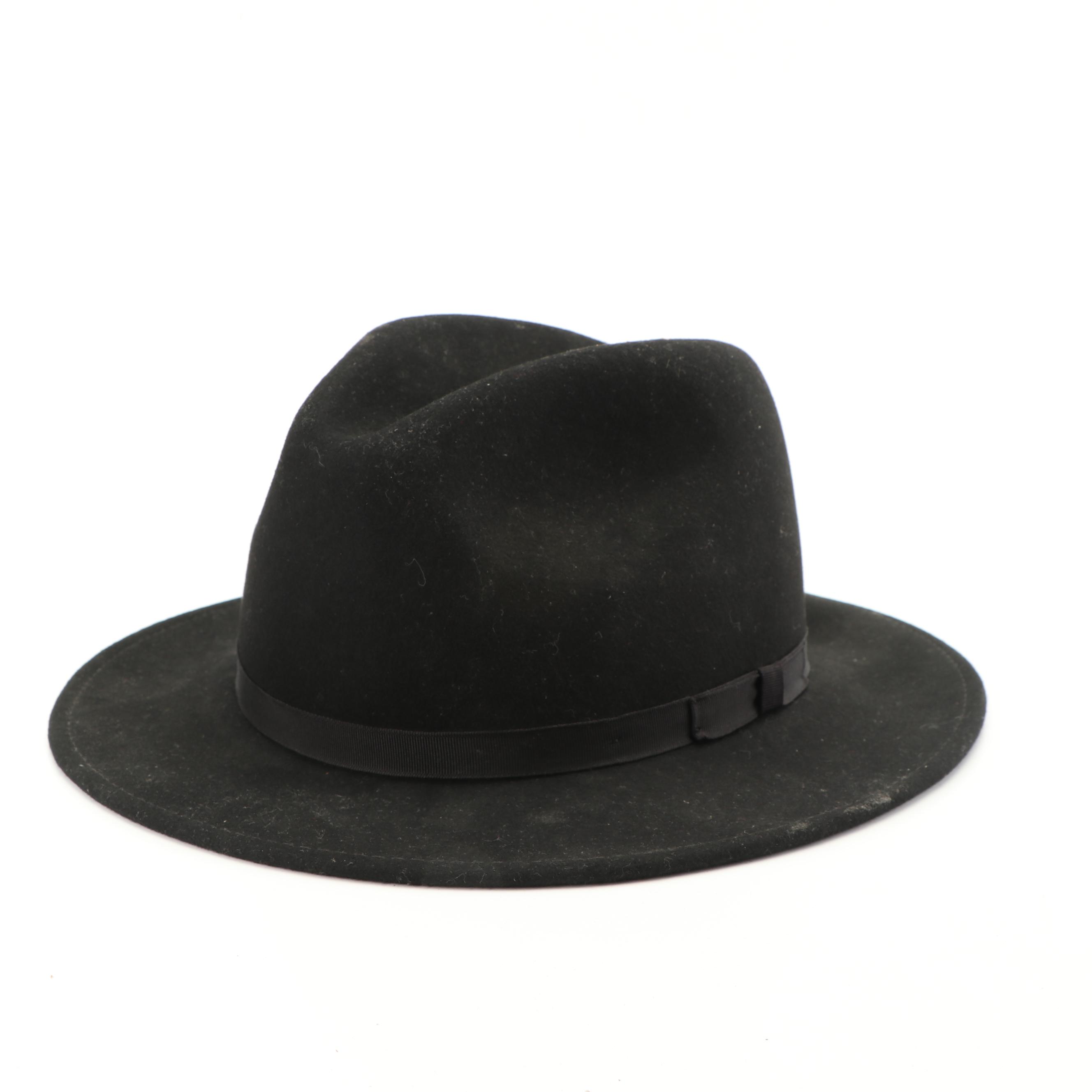 Men's Country Gentleman Wilton Black Felted Wool Fedora | EBTH