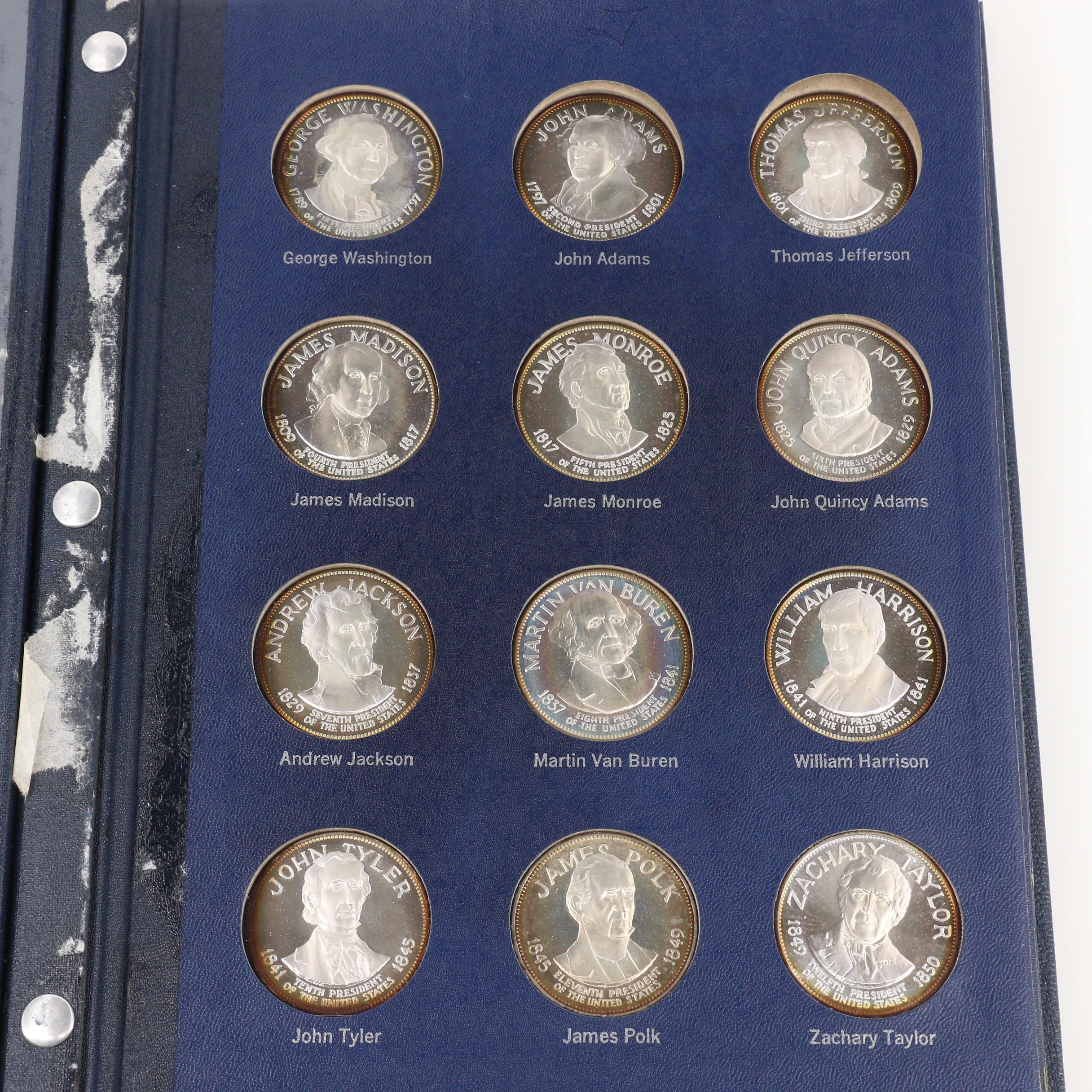 Complete Franklin Mint Set "Treasury of Presidential Commemorative ...