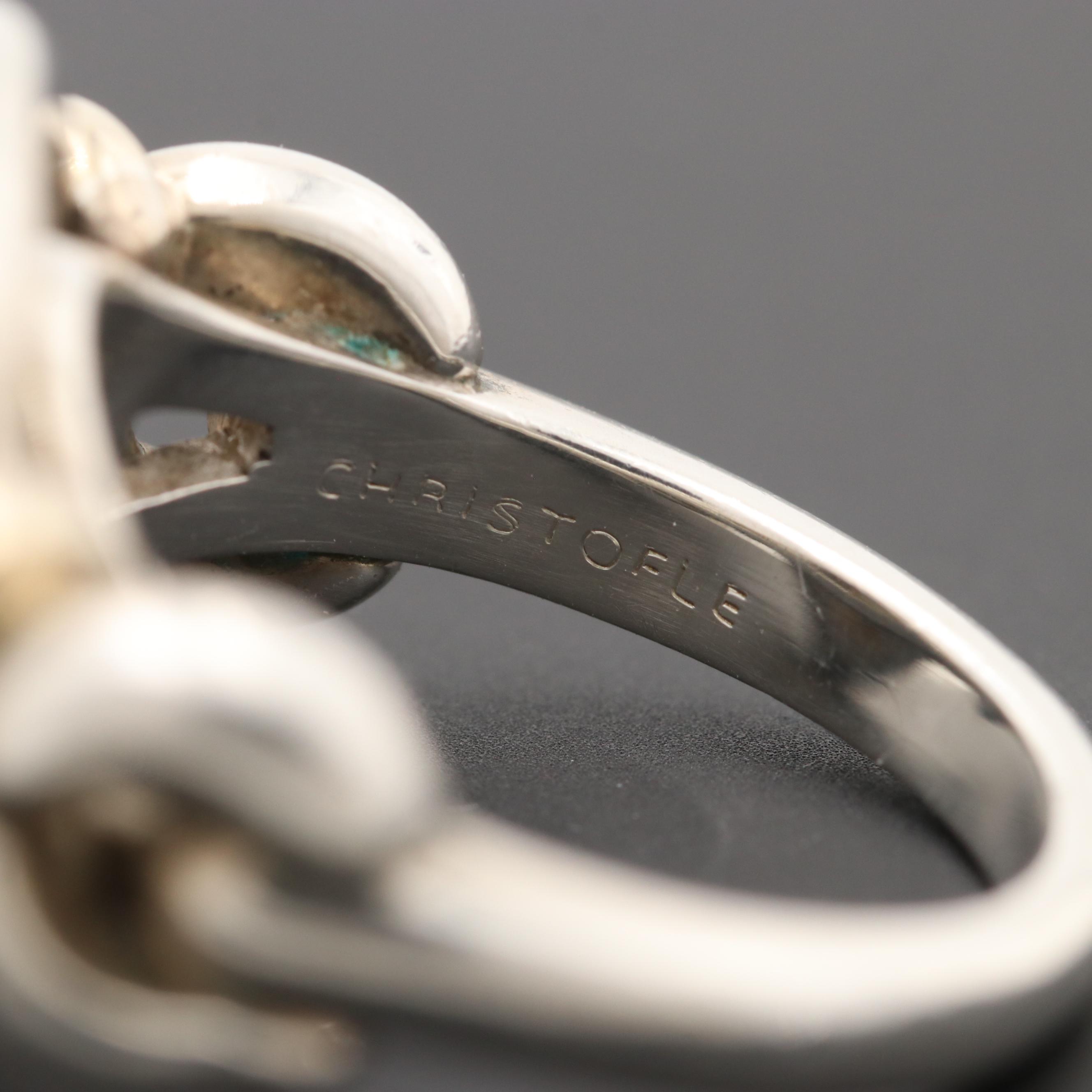 Christofle Sterling Silver and 18K Yellow Gold Ring | EBTH