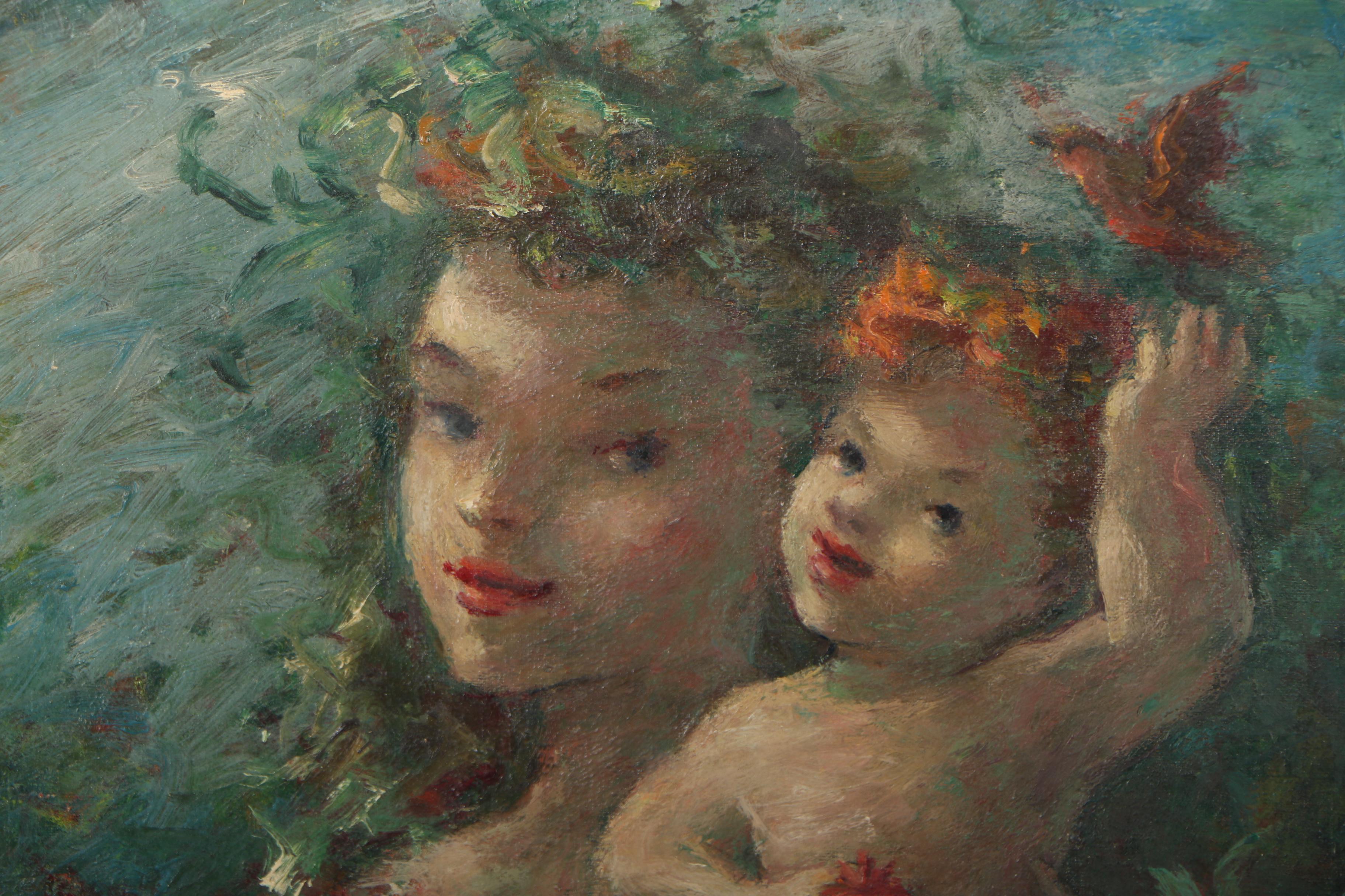 Jean Goodwin Ames 1948 Oil Painting "Forest Madonna" | EBTH