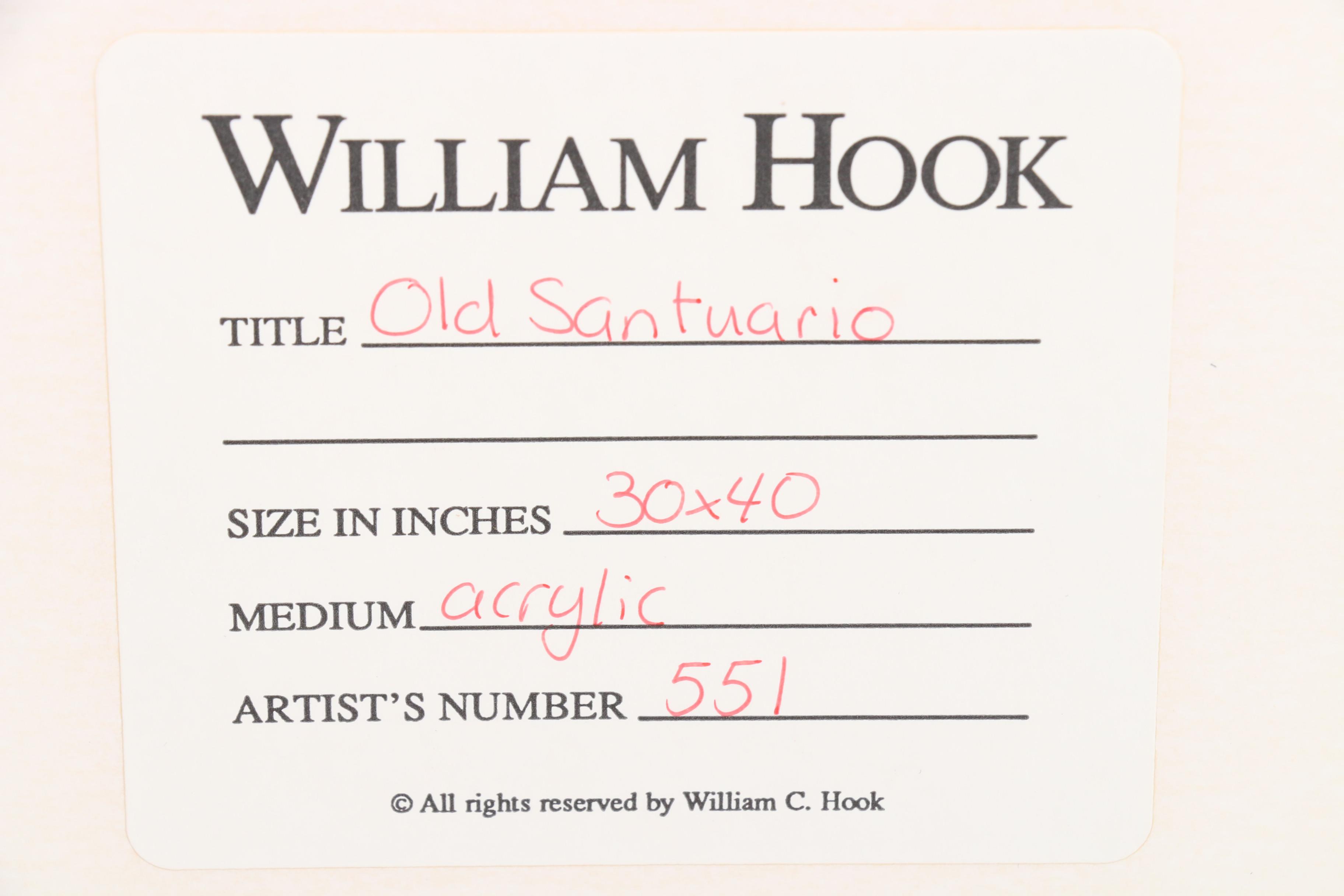 William Cather Hook Acrylic Painting "Old Santuario" | EBTH