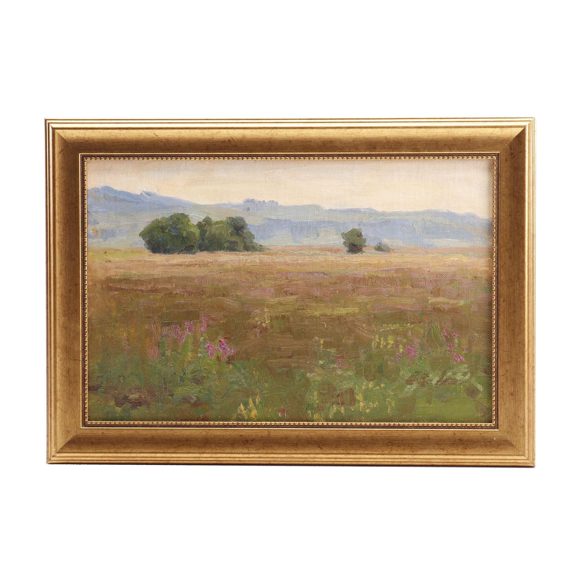 Landscape Oil Painting in the Manner of George Raab | EBTH