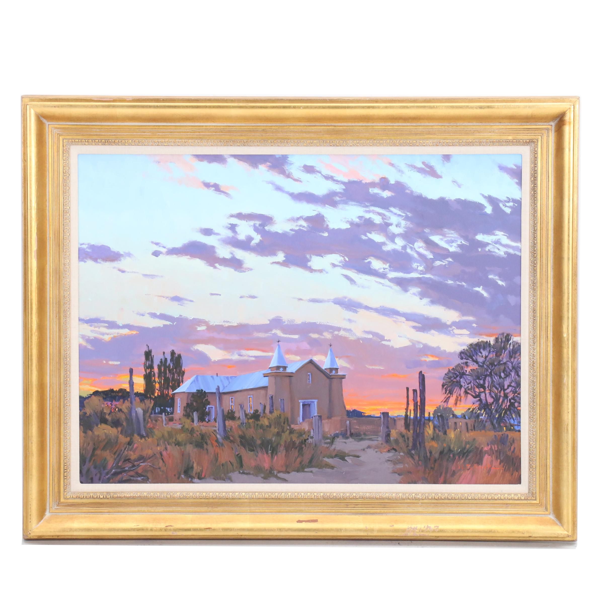 William Cather Hook Acrylic Painting "Old Santuario" | EBTH
