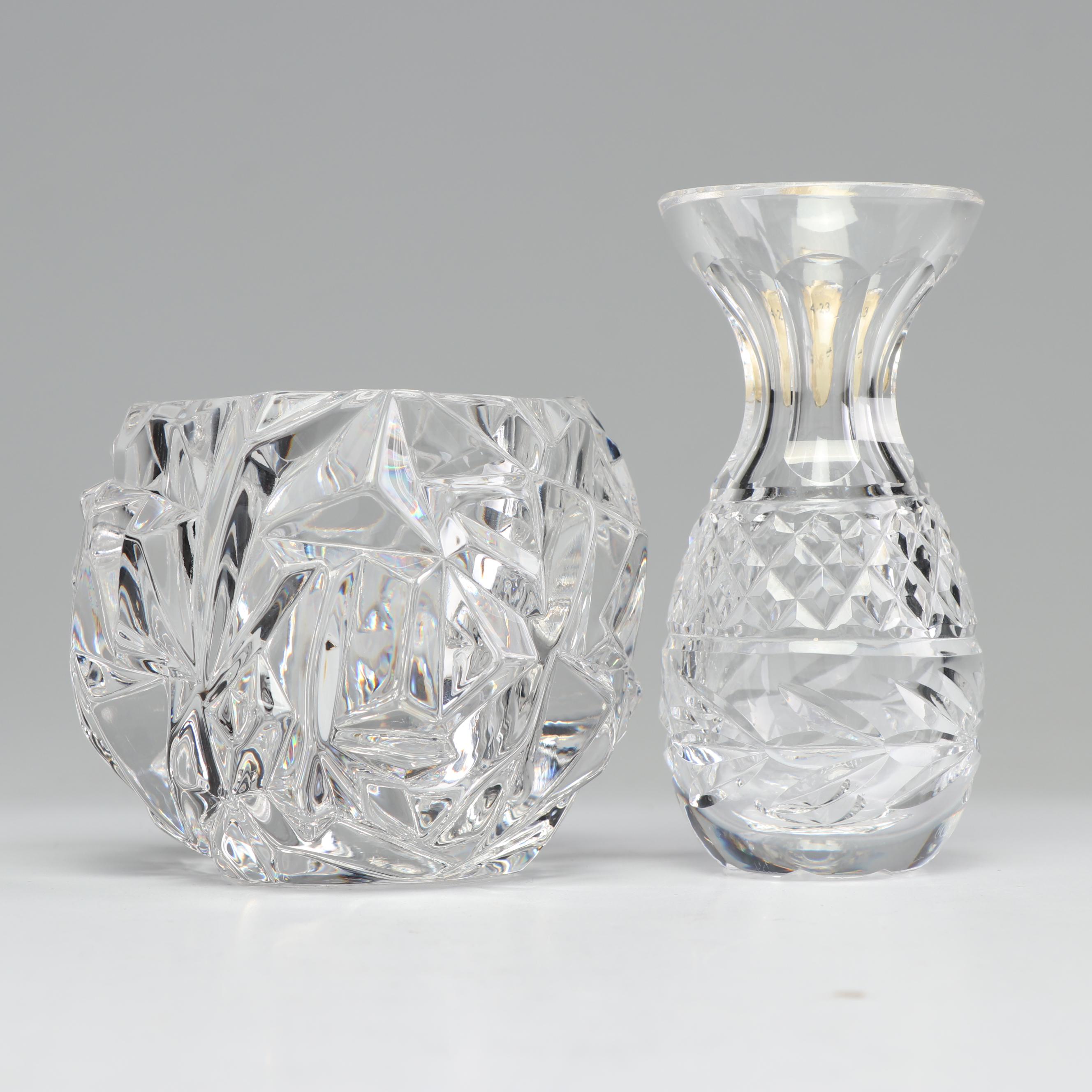 Waterford and Tiffany & Co. Small Crystal Vases, Late Twentieth Century ...