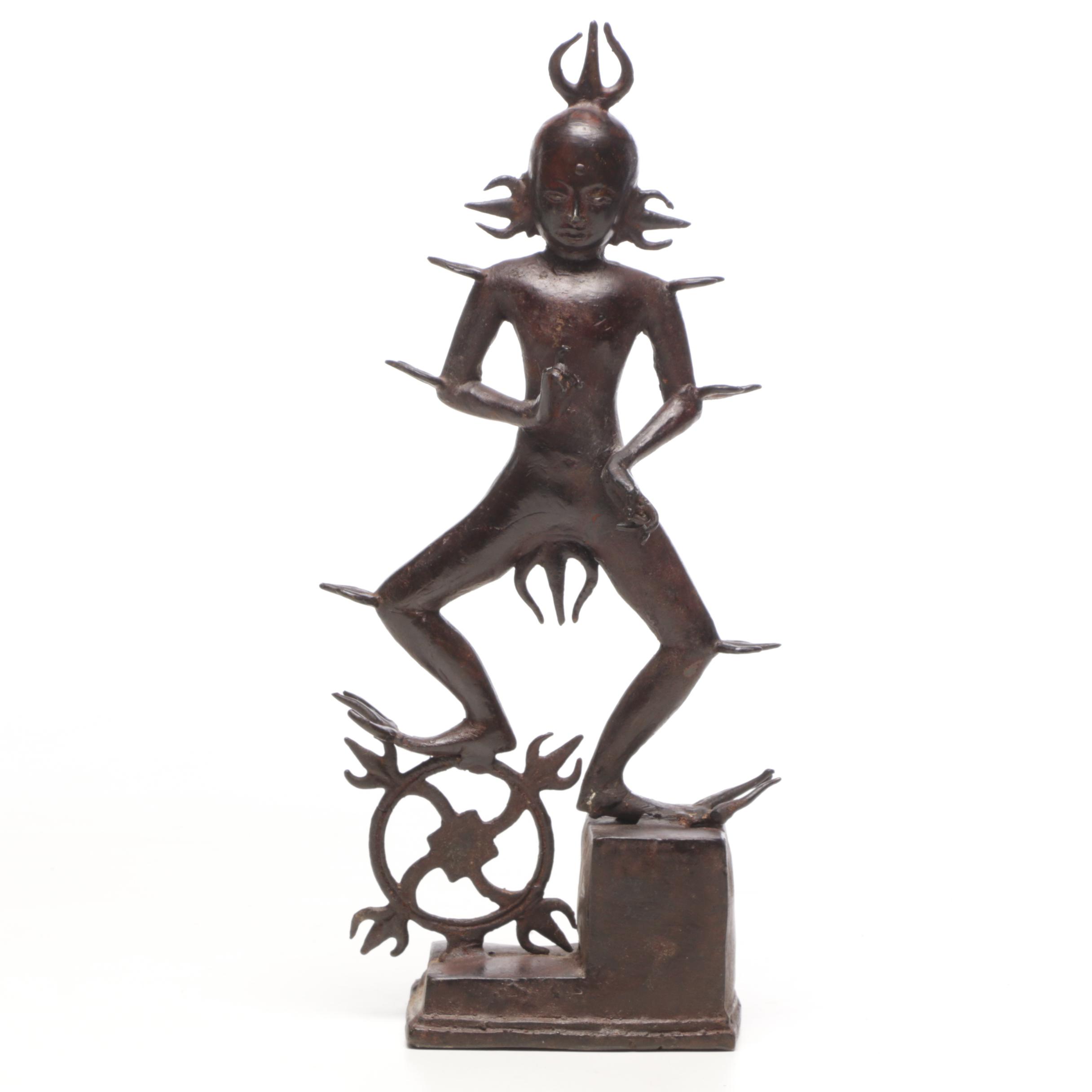 Indian Cast Bronze Rudra Shiva Statue | EBTH