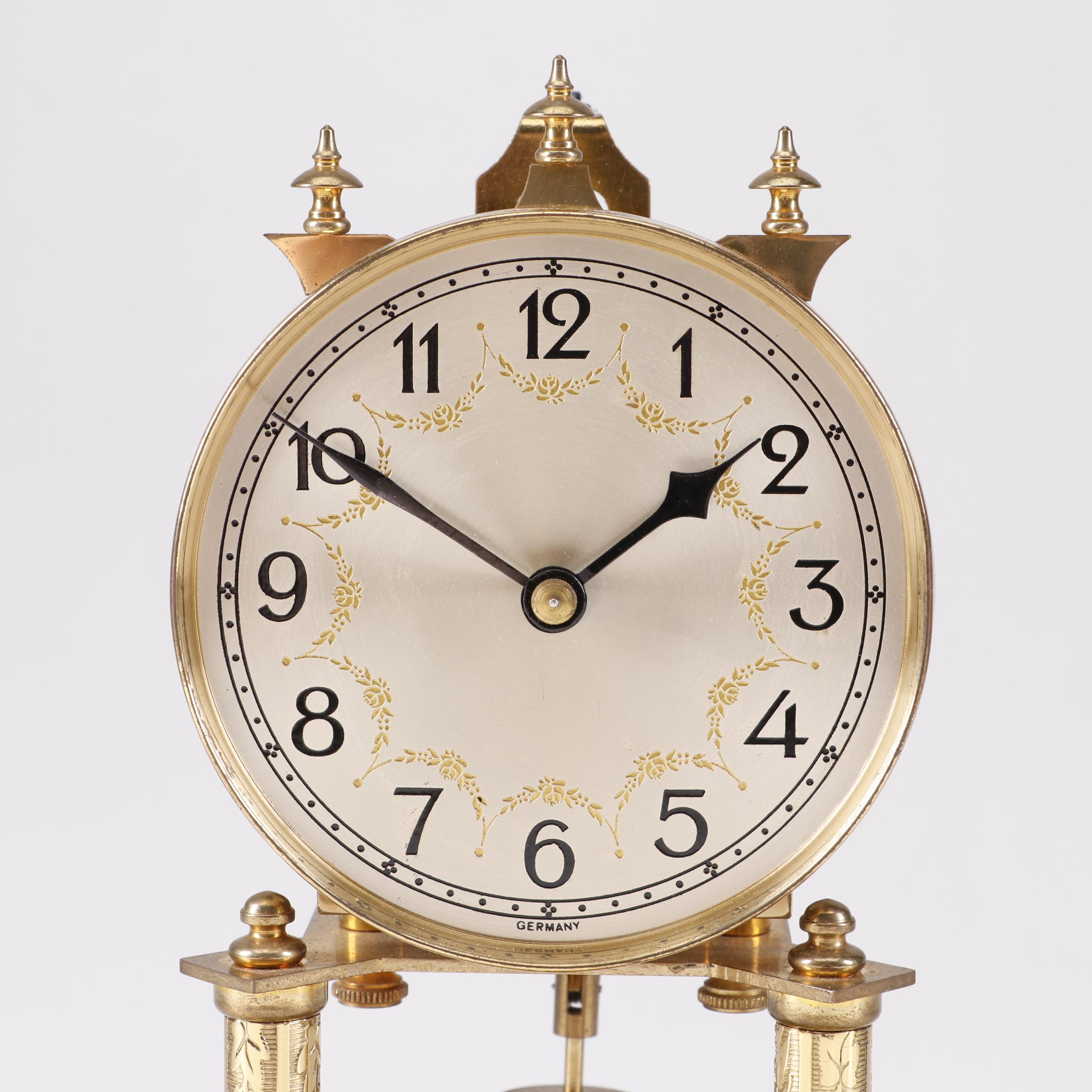 Schatz Anniversary 400 Day Clock with Glass Dome, 1954 | EBTH