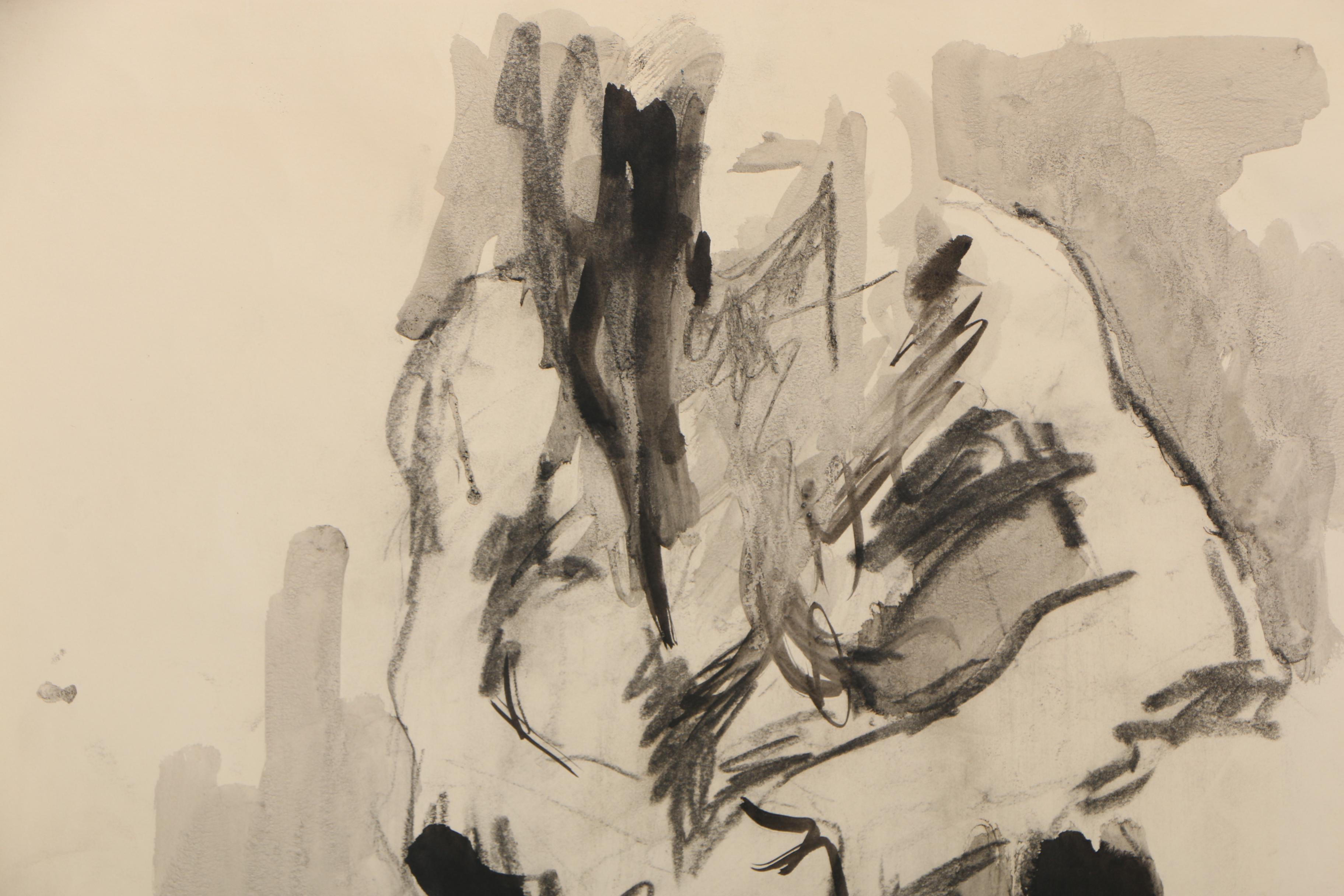 Merle Rosen Figural Ink Wash Paintings | EBTH