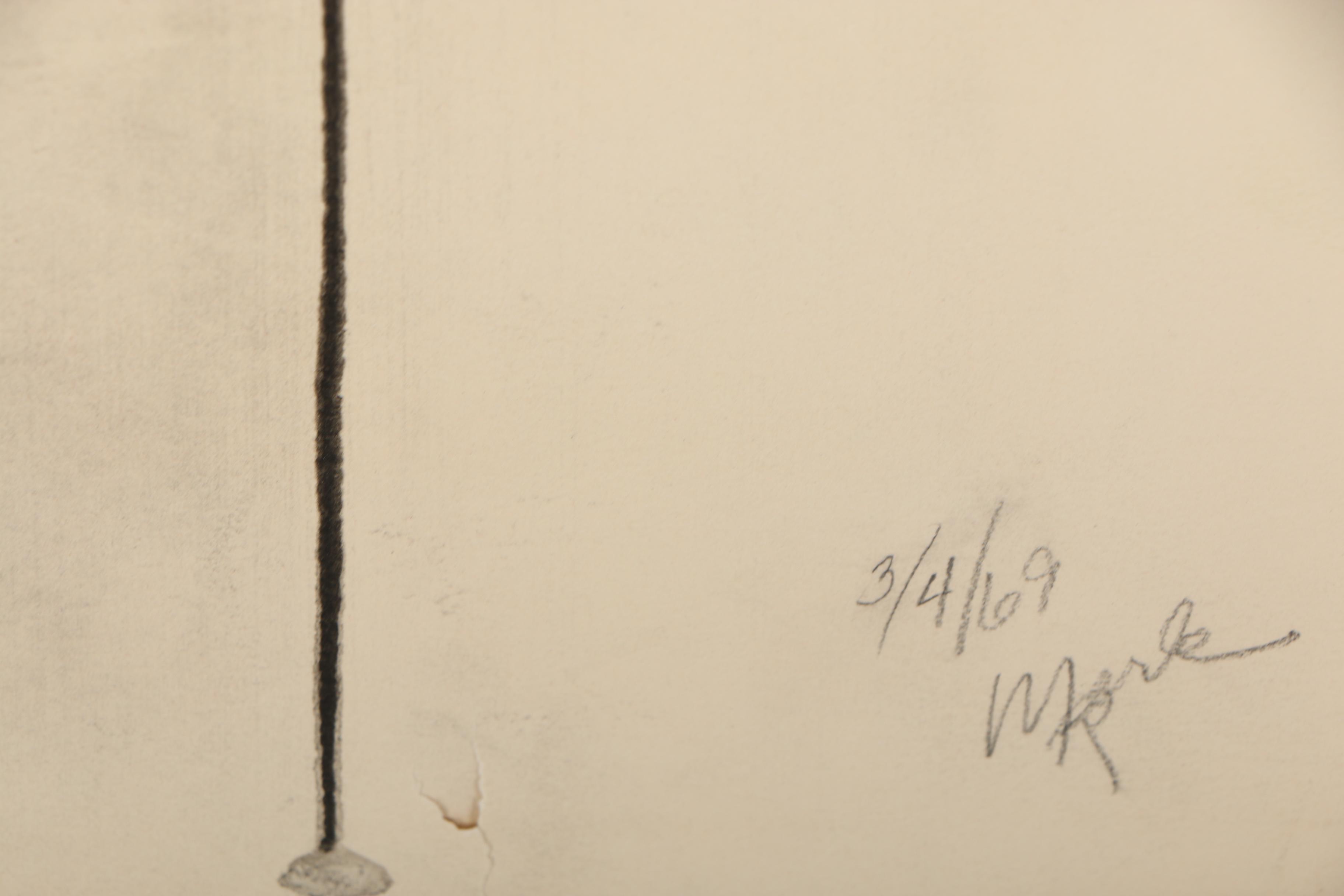 Merle Rosen Figural Ink Wash Paintings | EBTH