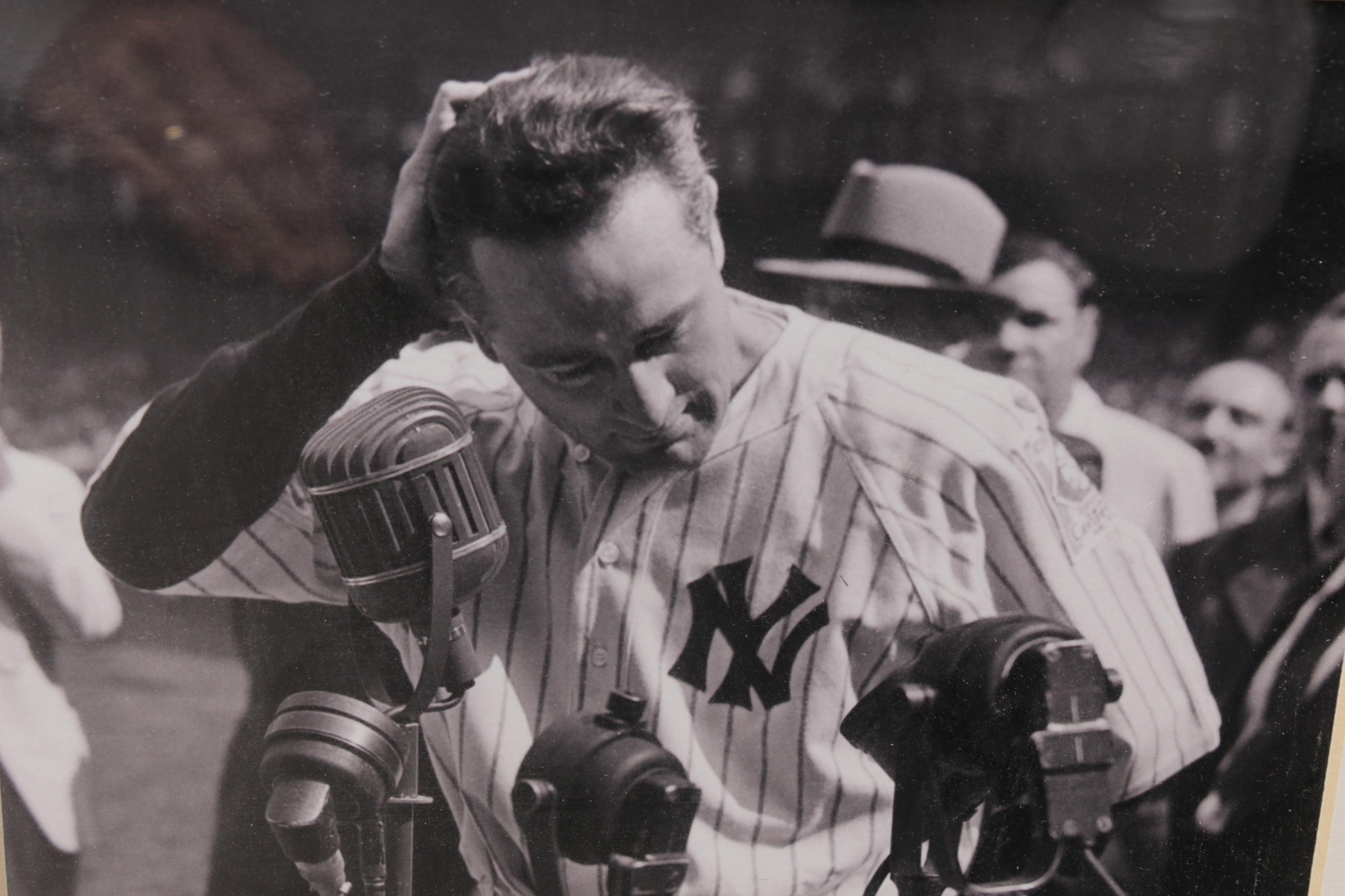 Matted and Framed Lou Gehrig New York Yankees "Farewell From Baseball ...