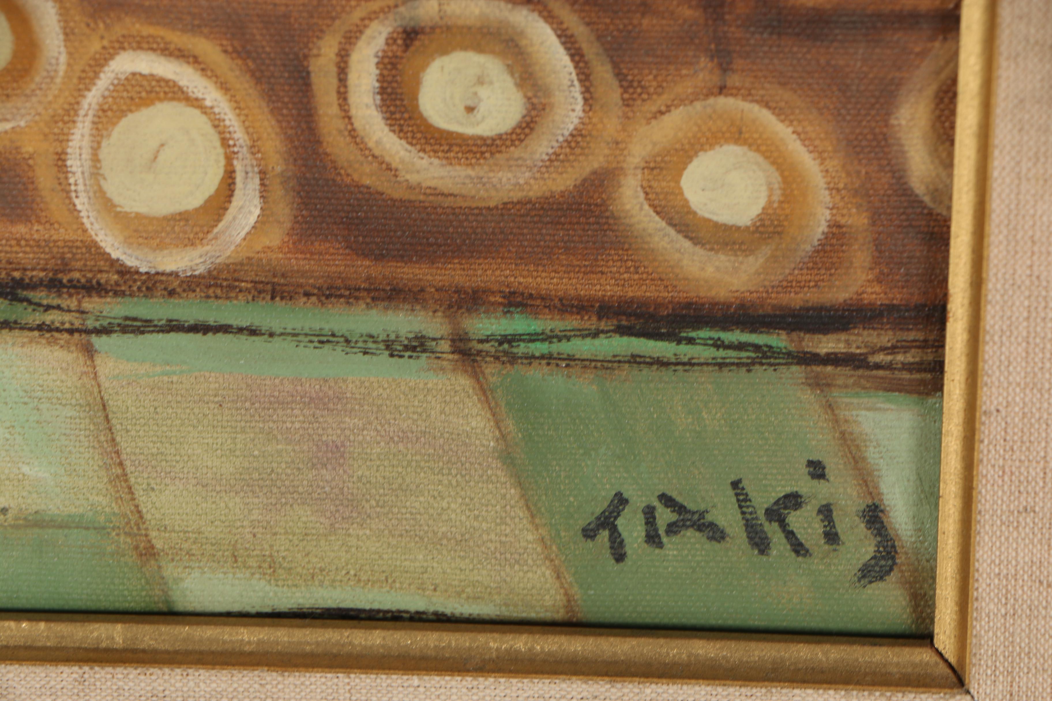 Nicholas Takis Portrait Oil Painting of Boy with Canary | EBTH