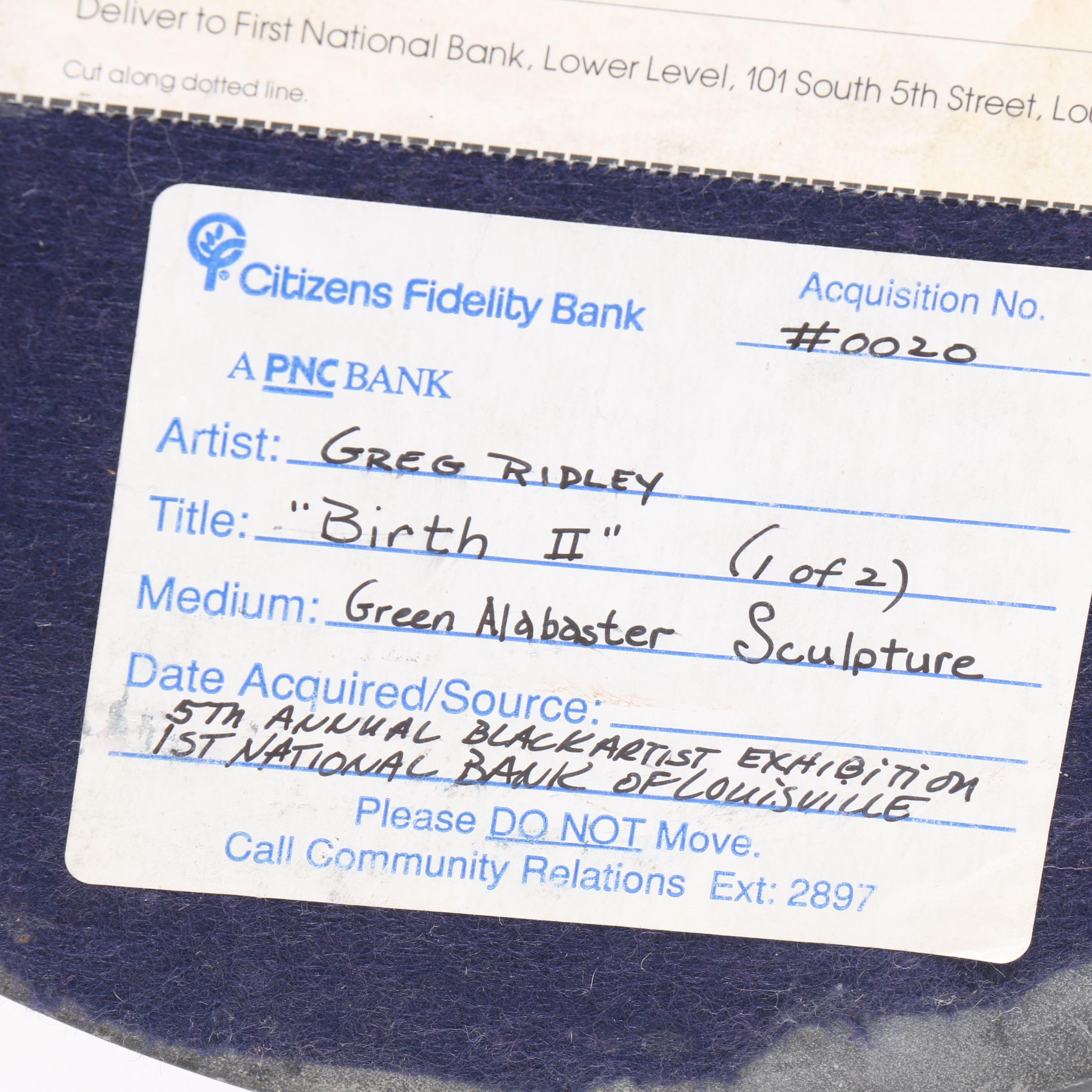 Greg Ridley Abstract Alabaster Sculpture "Birth II", circa 1985 | EBTH